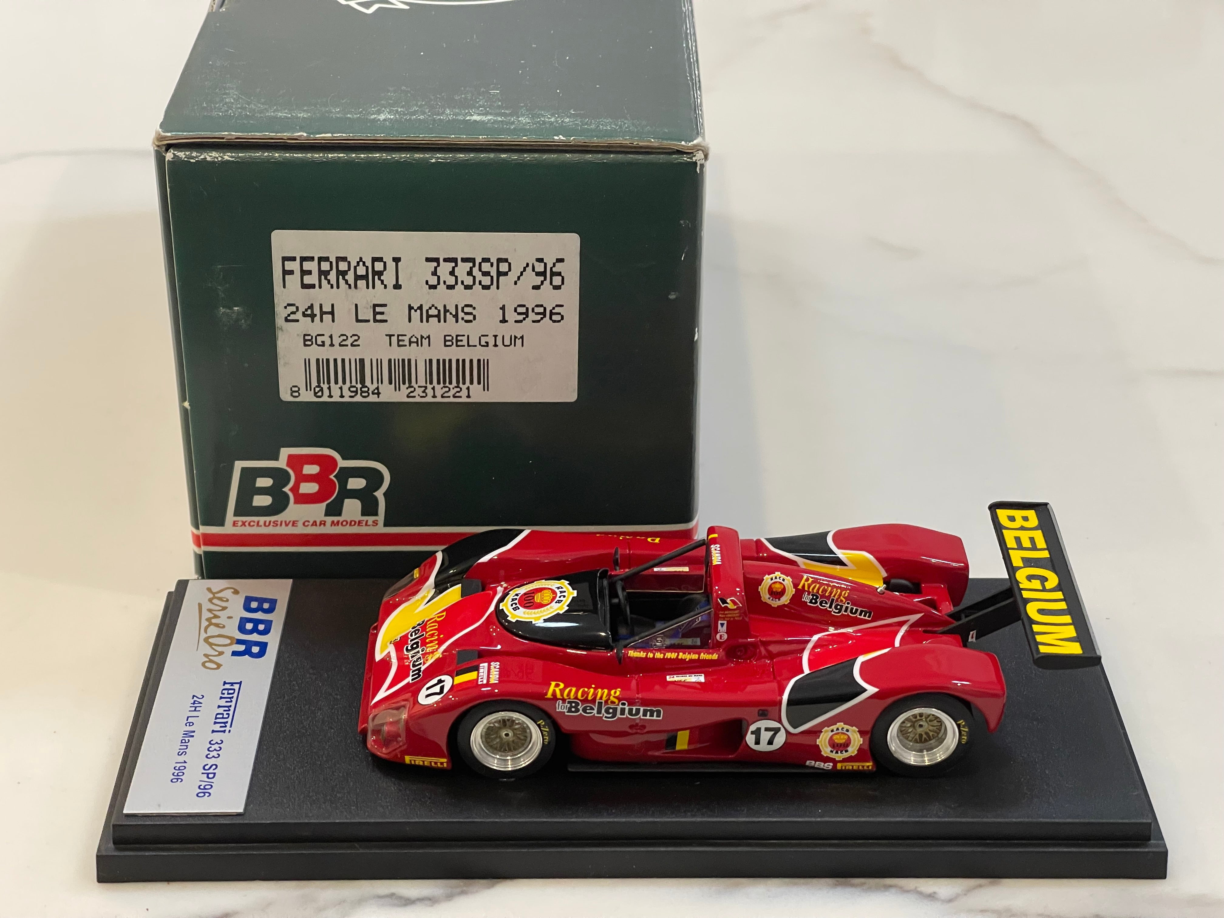 BBR 1/43 Ferrari 333 SP/96 24 Hours Le Mans 1996 Red No. 17 BG122 ...