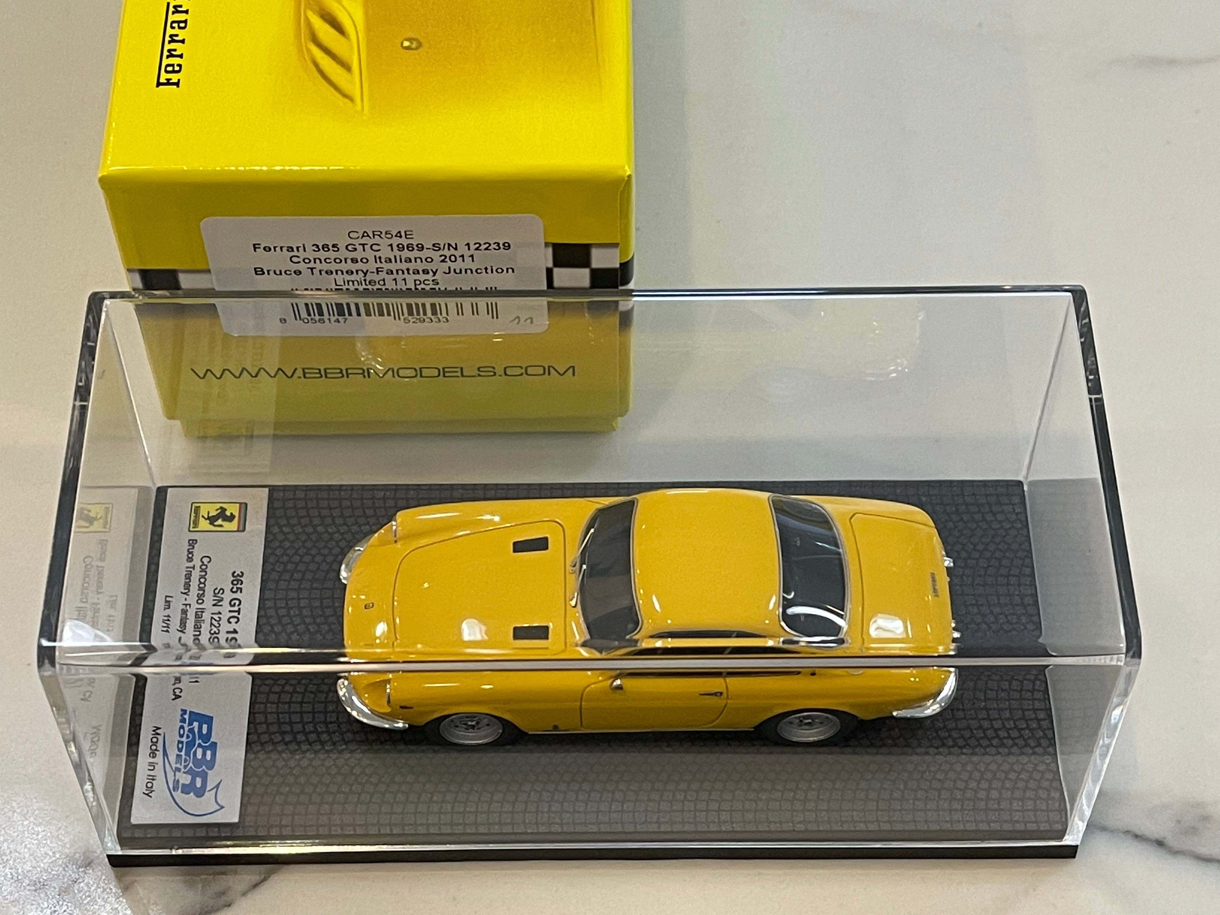 BBR 1/43 Ferrari 365 GTC 12239GT 1969 Yellow CAR54E - Walmart.com