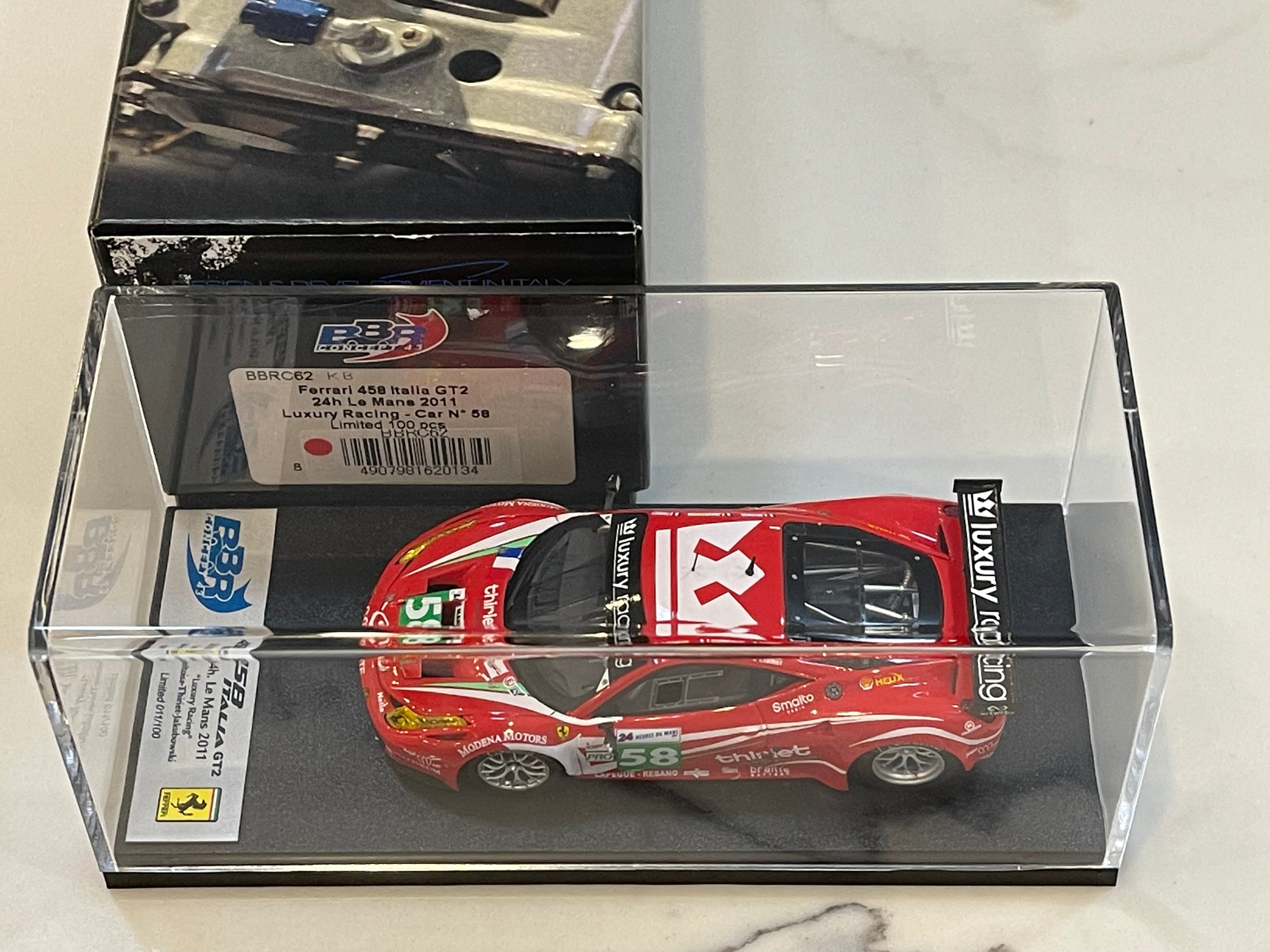 BBR 1/43 Ferrari 458 Italia GT2 24 Hours Le Mans 2011 Red No. 58 BBRC62 - Walmart.com