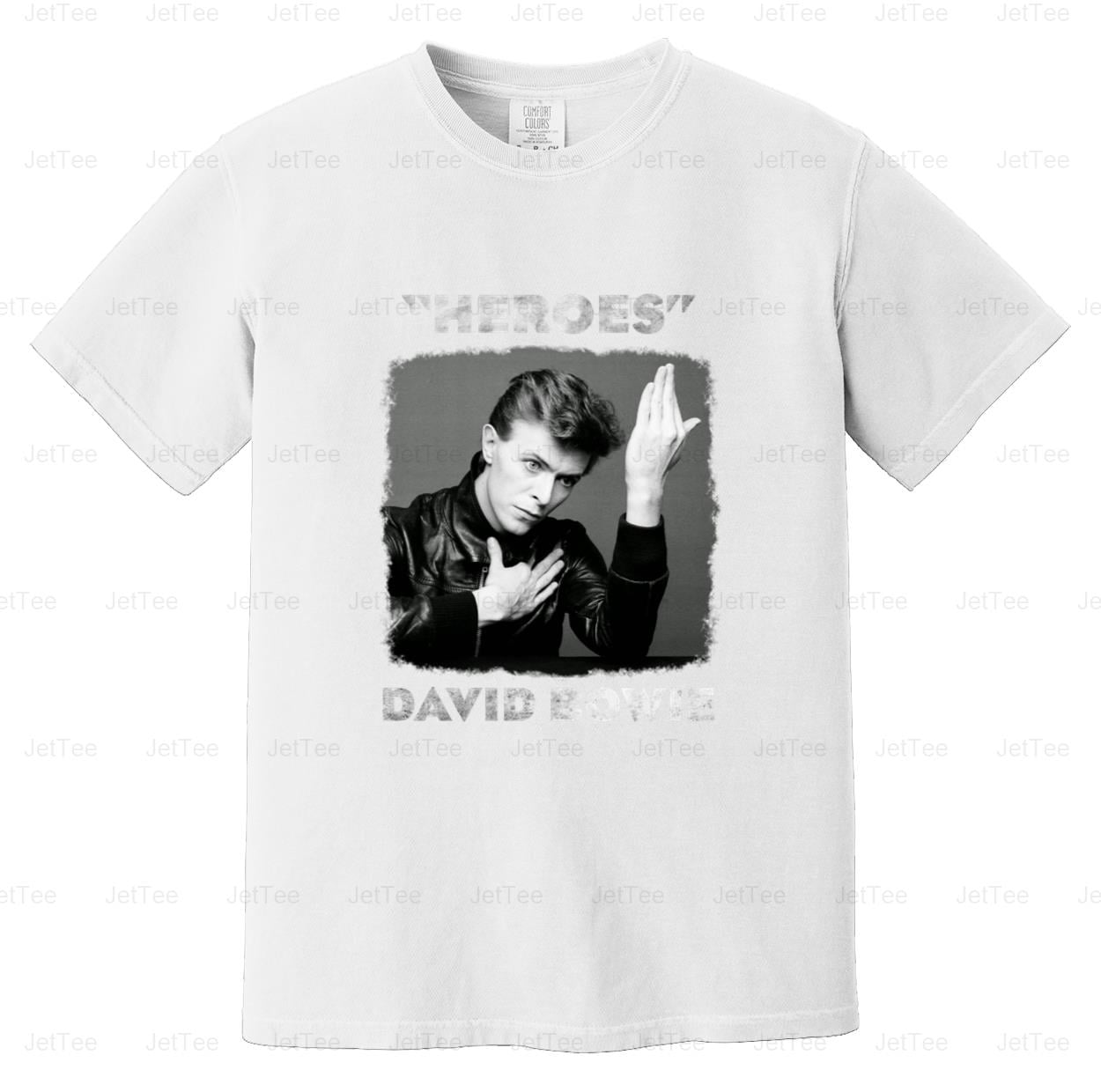 BBRB-006 David Bowie - Heroes Music Album Cover Comfort Color T-Shirt ...