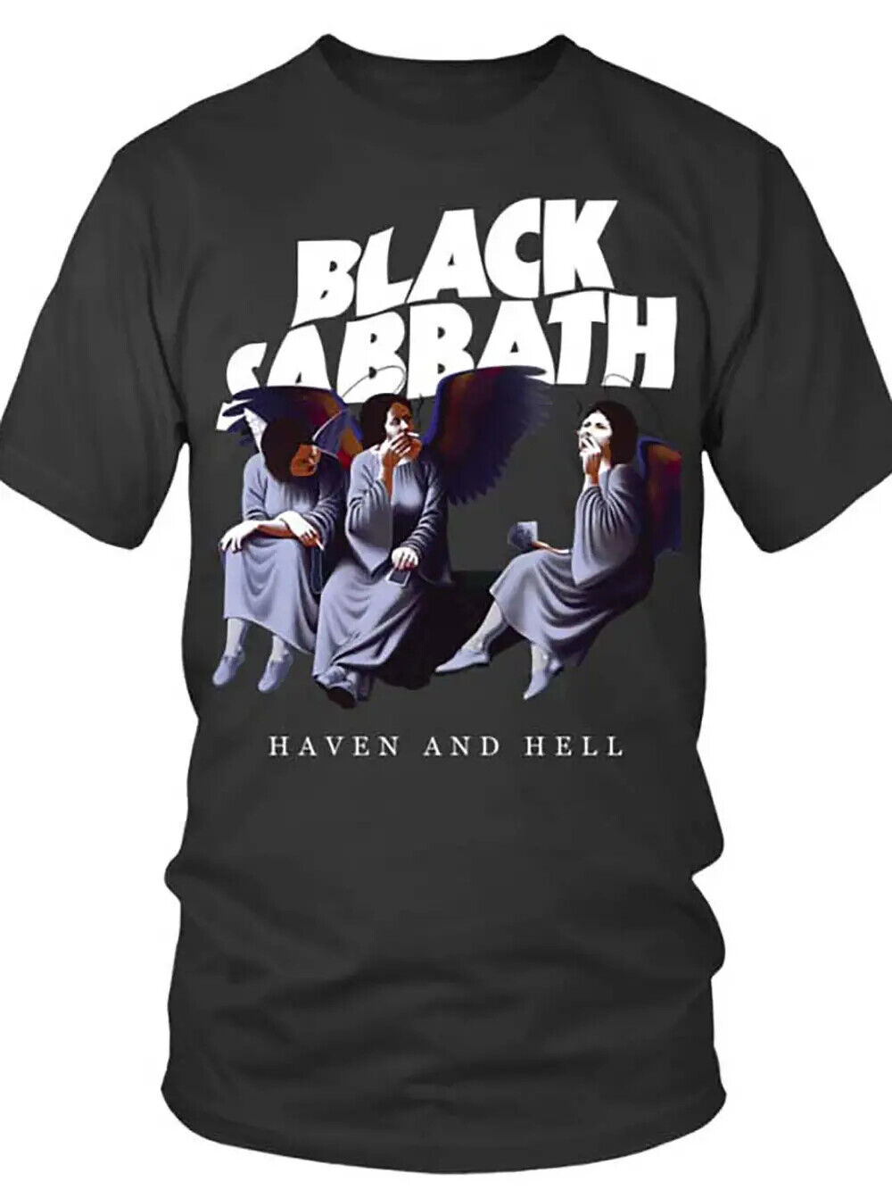 BBRB-008-BK. Black Sabbath -Heaven and Hell 32128 funny Men’s T-shirt ...