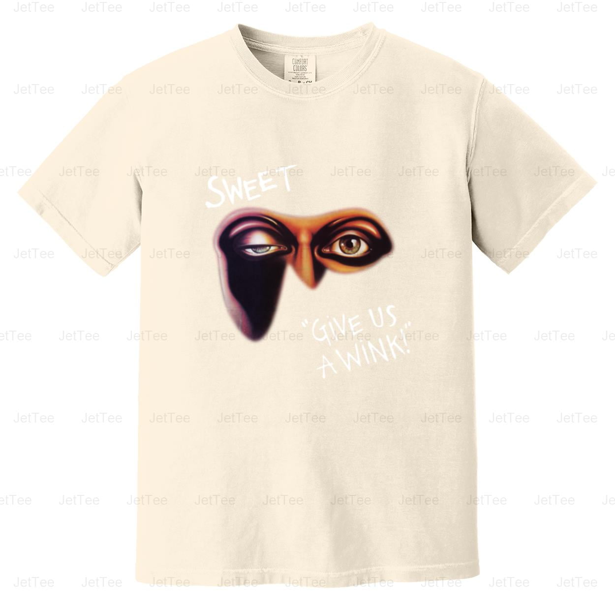 BBRB-077 Sweet - Give Us A Wink Glam Rock Music Comfort Color T-Shirt ...