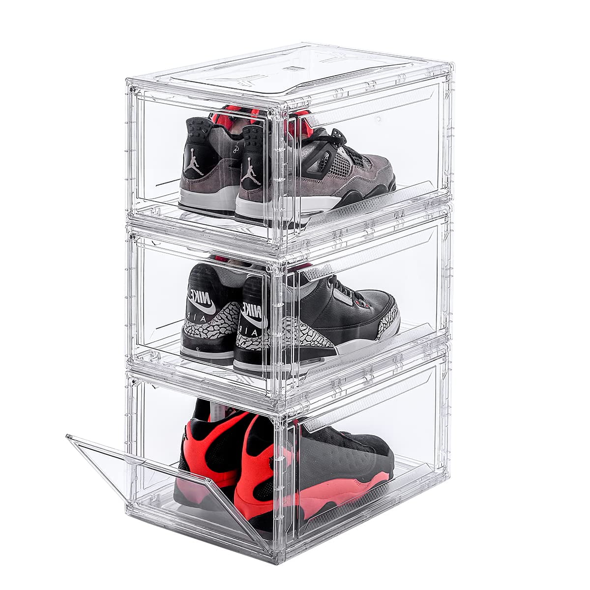 BBYB Shoe Box,Drop Front Shoe Box,Clear Plastic Stackable Storage Bins ...
