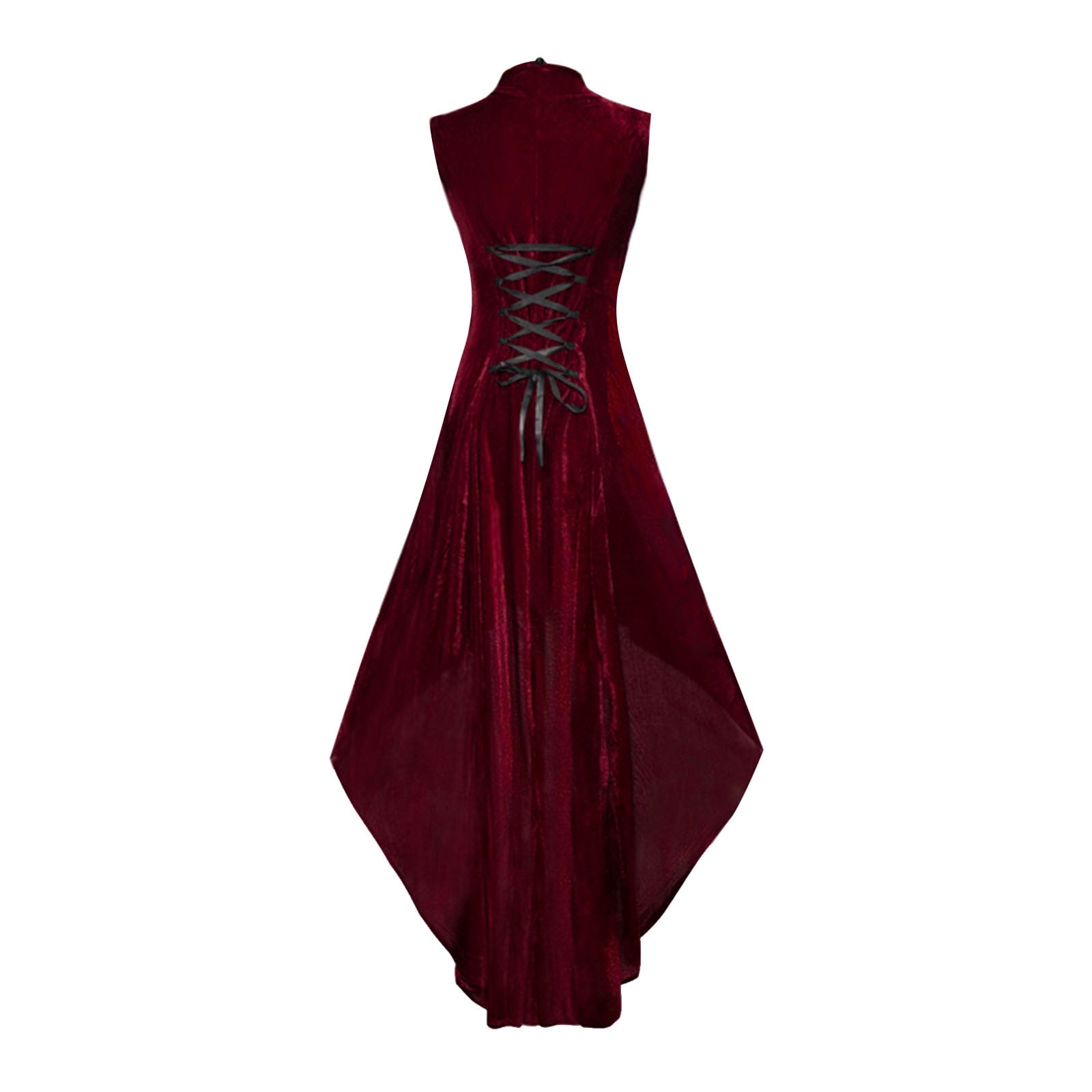BBabaCats Renaissance Dress for Women Back Lace Up Medieval Dress ...