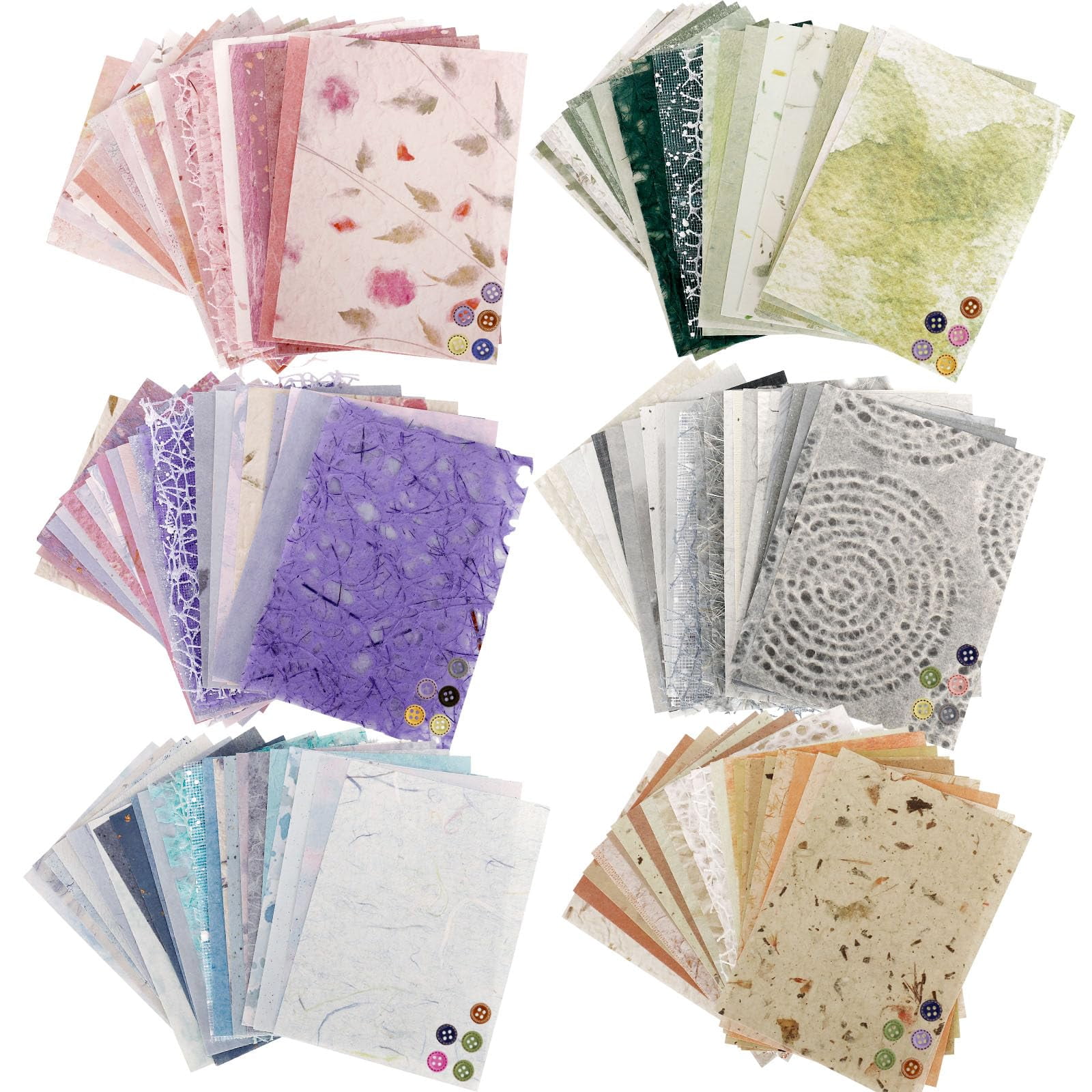 BBdis Scrapbook Paper and OIF8 Mesh Fabric Assorted Set - 6 Pack Mixed ...