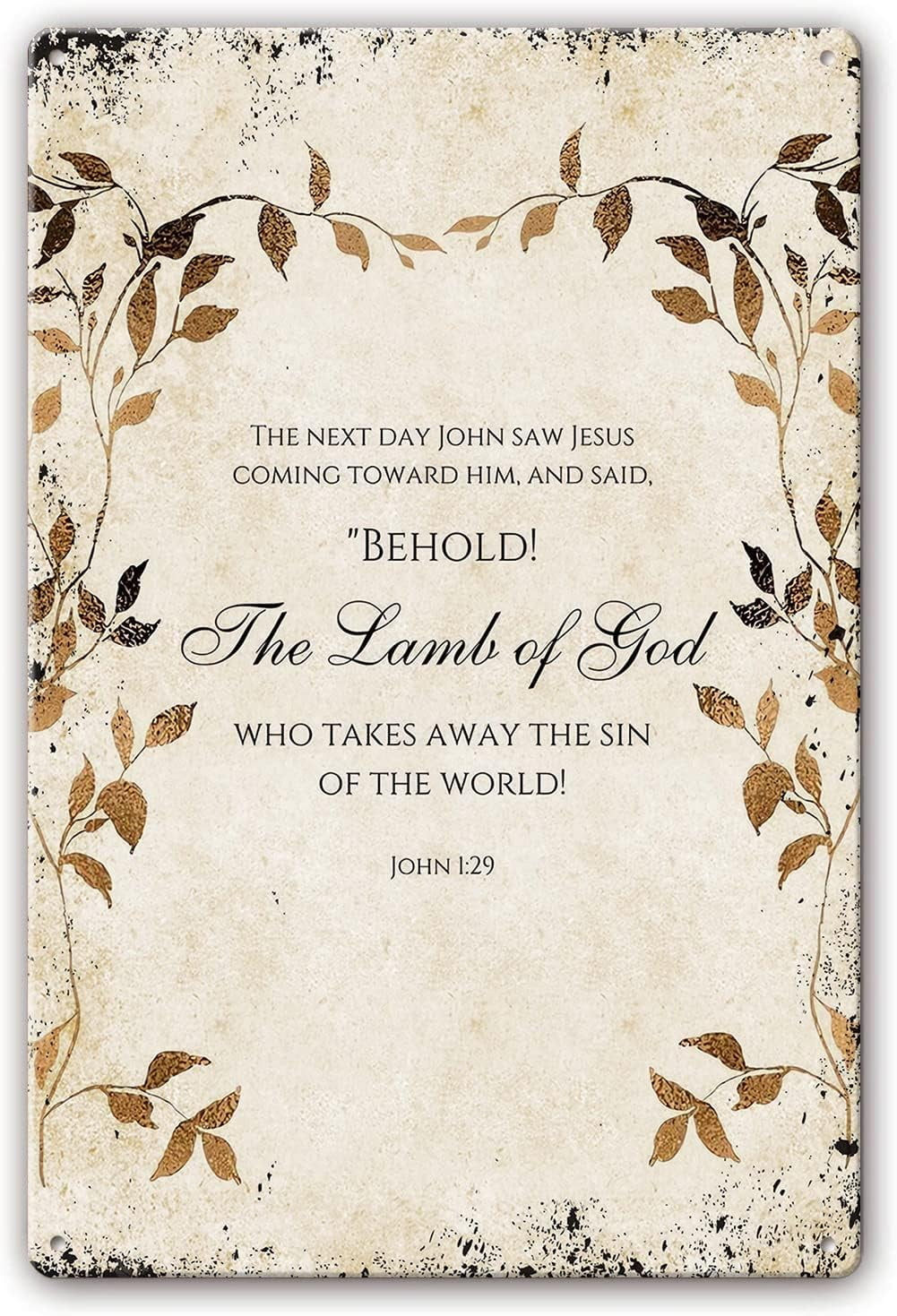 BBehold The Lamb of God - John 129 Bible Scripture Metal Tin Sign 12 X ...