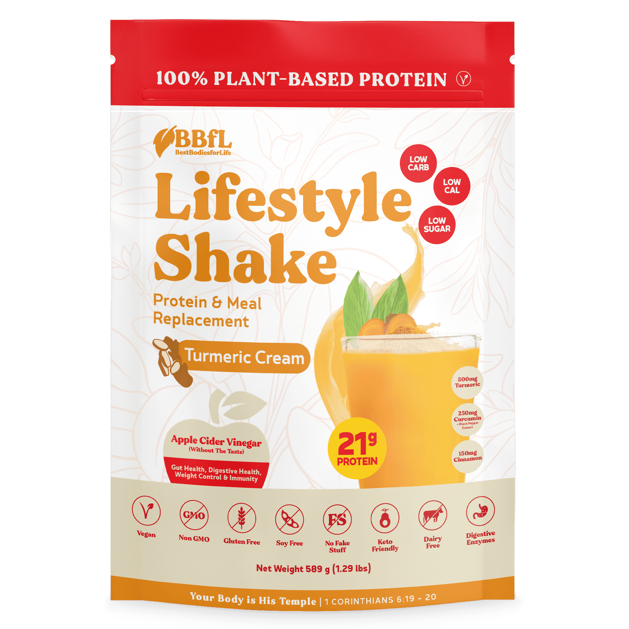 BBfL Protein Functional Powder, 21g Protein, 100% Vegan Plant Based ...
