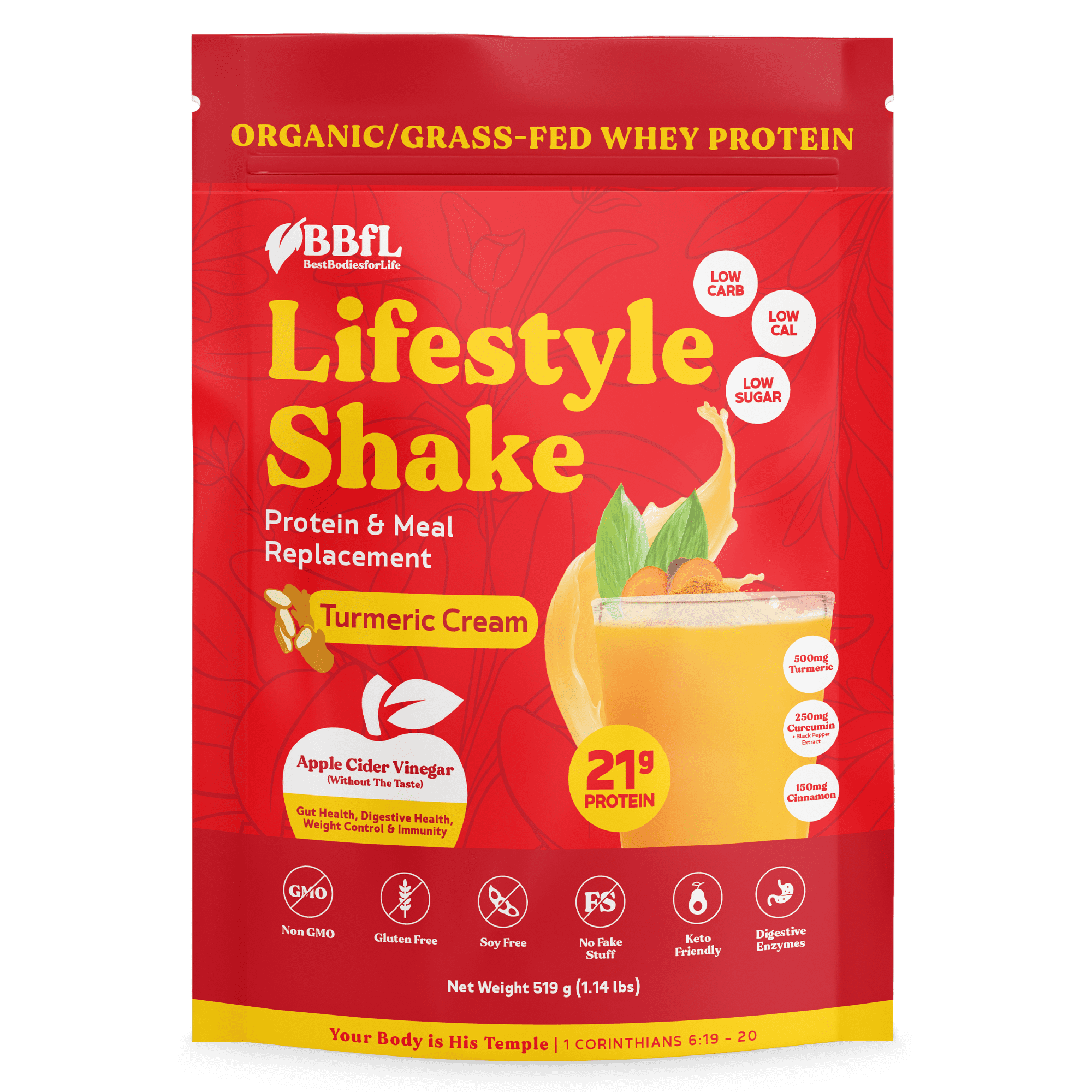 BBfL Protein Functional Powder, 15g Protein, Whey, Apple Cider Vinegar ...