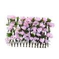 BBilaBu Fence with Artificial Flowers and Greenery, In Ground ...