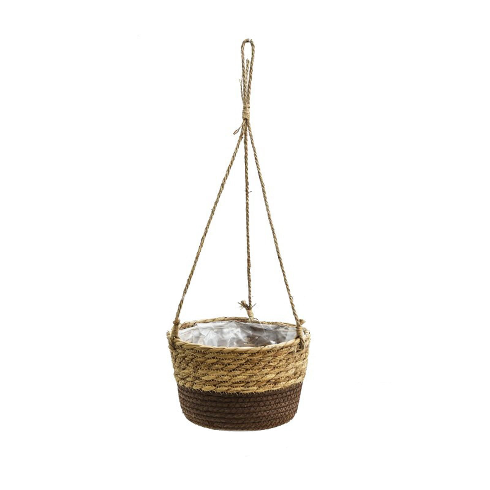 BBilaBu Jute Rope Woven Plant Hangers,Hanging Planter Basket,Up to ...
