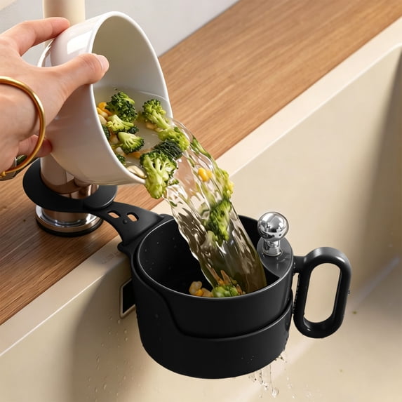 BBilaBu Kitchen Sink Strainer Basket, Faucet Hanging Food Scrap Catcher ...