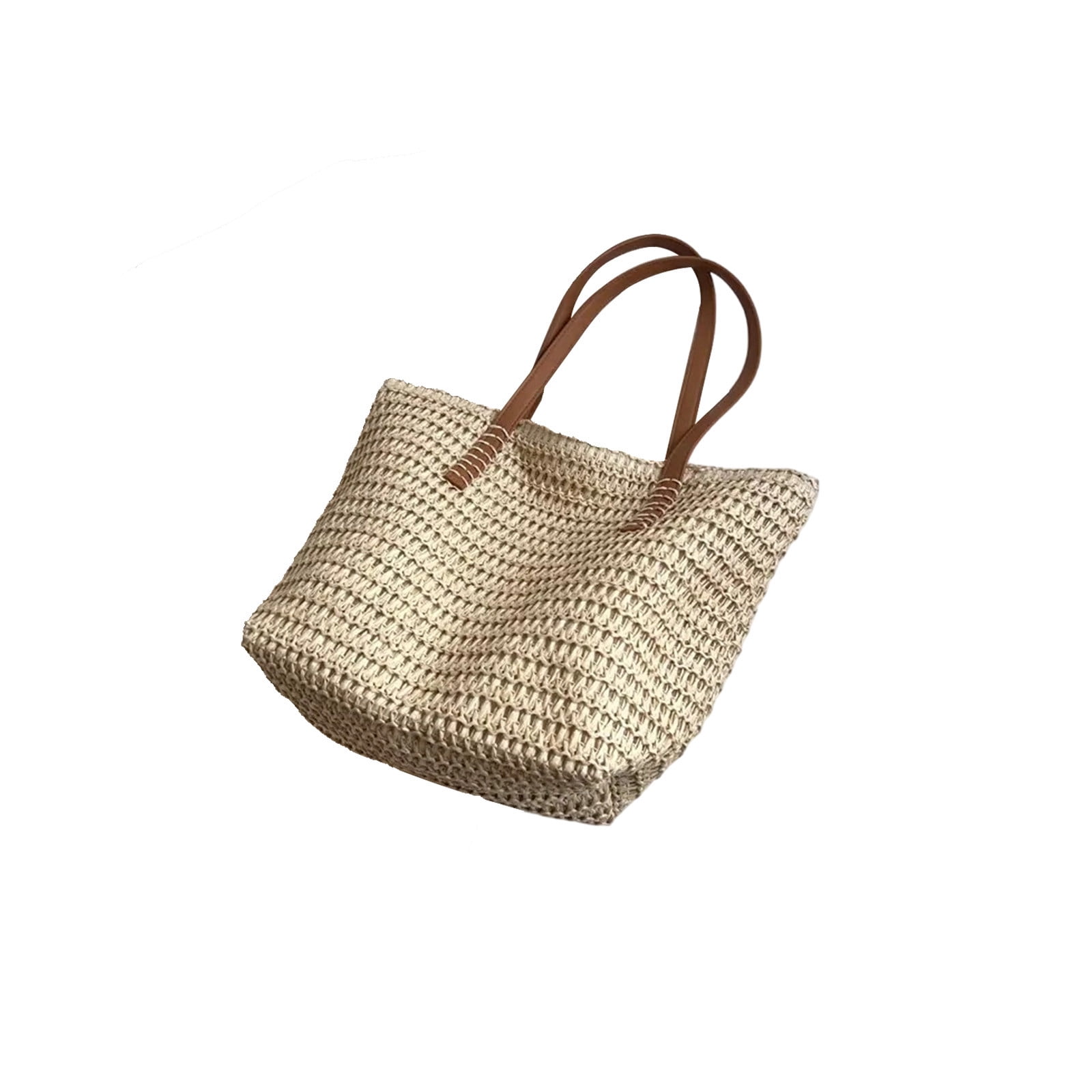 BBilaBu Large Capacity Casual Rope Woven Bag,Casual Commuter Beach Tote ...