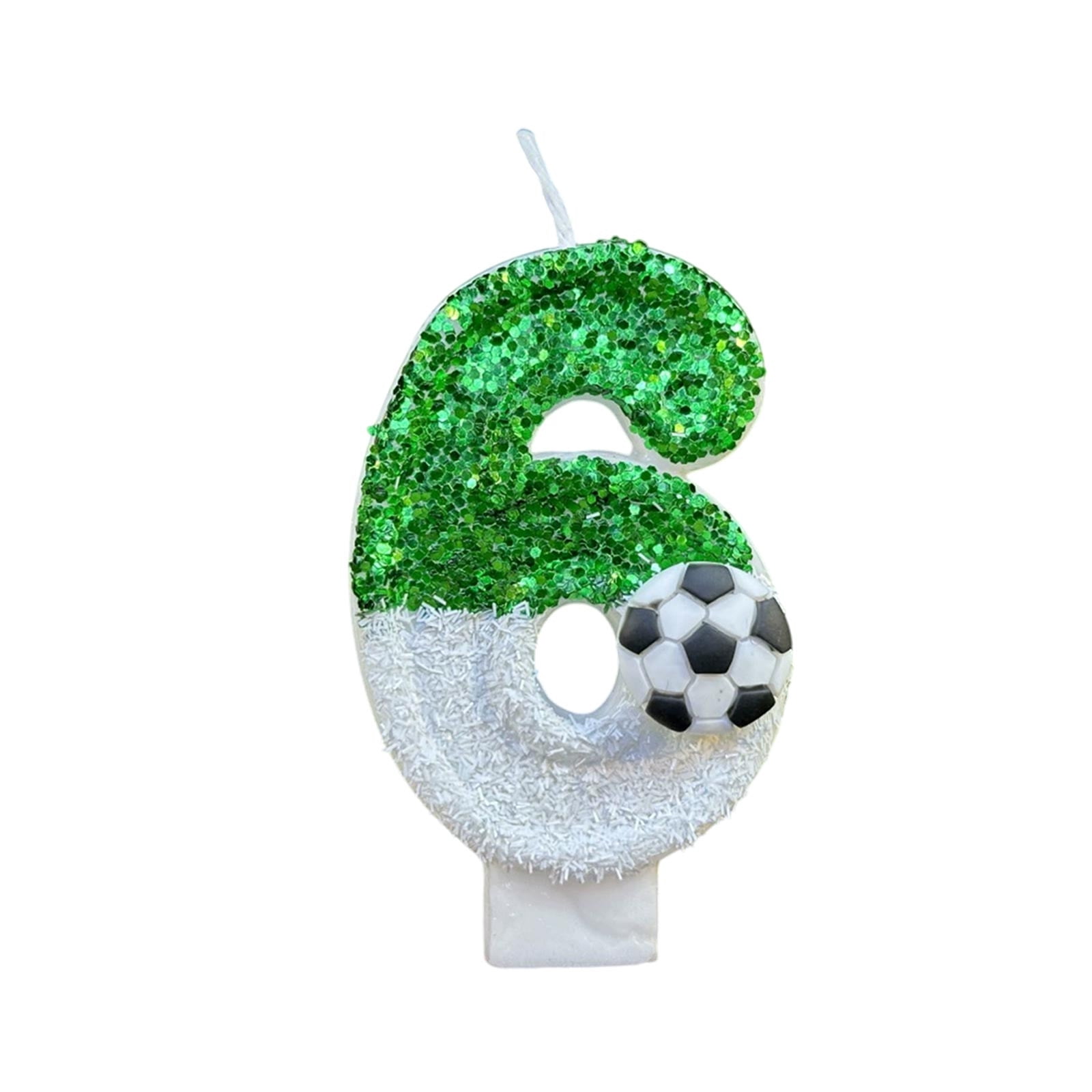 BBilaBu Soccer Themed Number Candle,Fun Glitter Birthday Candles,for ...