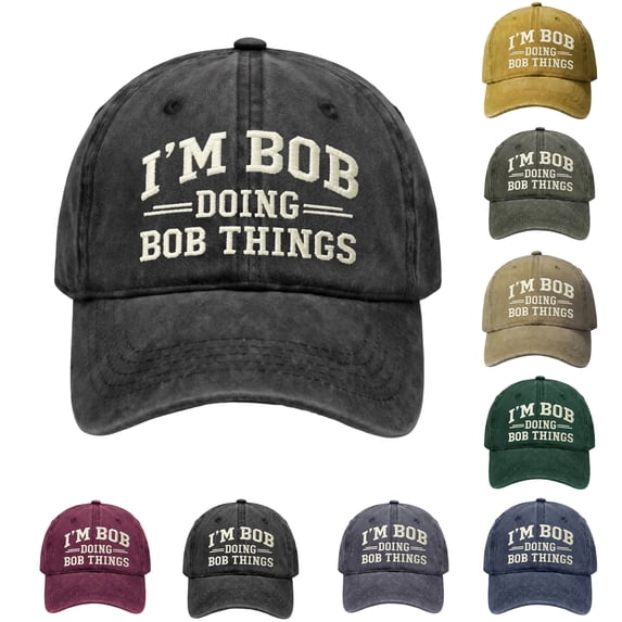 BByeadc Men's Baseball Cap "I'M BOB DOING BOB THINGS" Embroidered ...