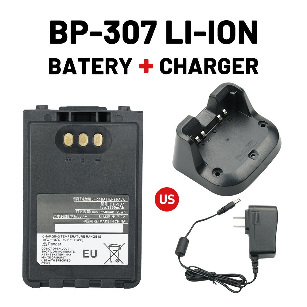 BC-202 Rapid Charger with BC-307 Battery Compatible for ICOM ID-31A ID ...
