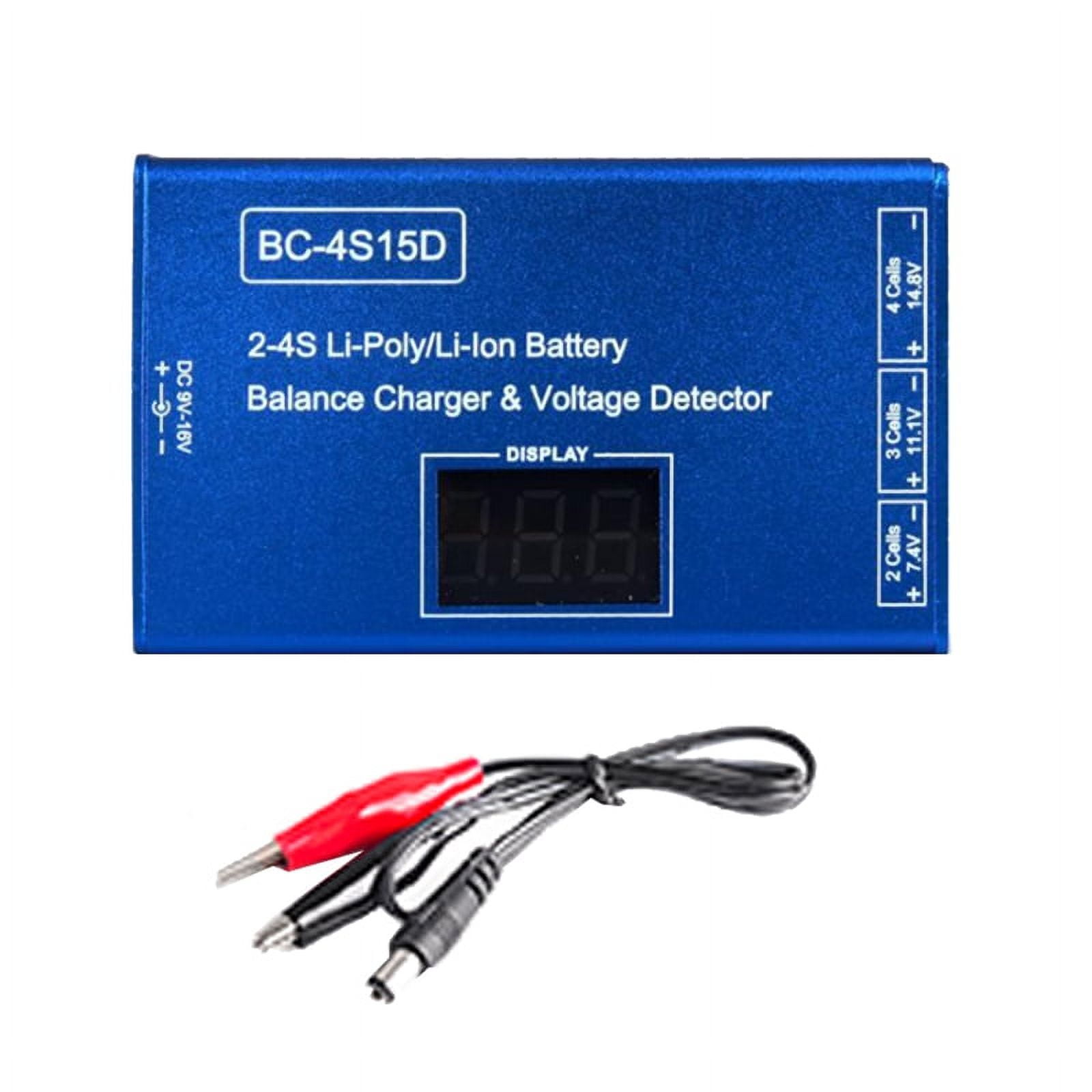 BC-4S15D Battery Lipo Li-Ion Balance Charger Voltage Detector LCD ...