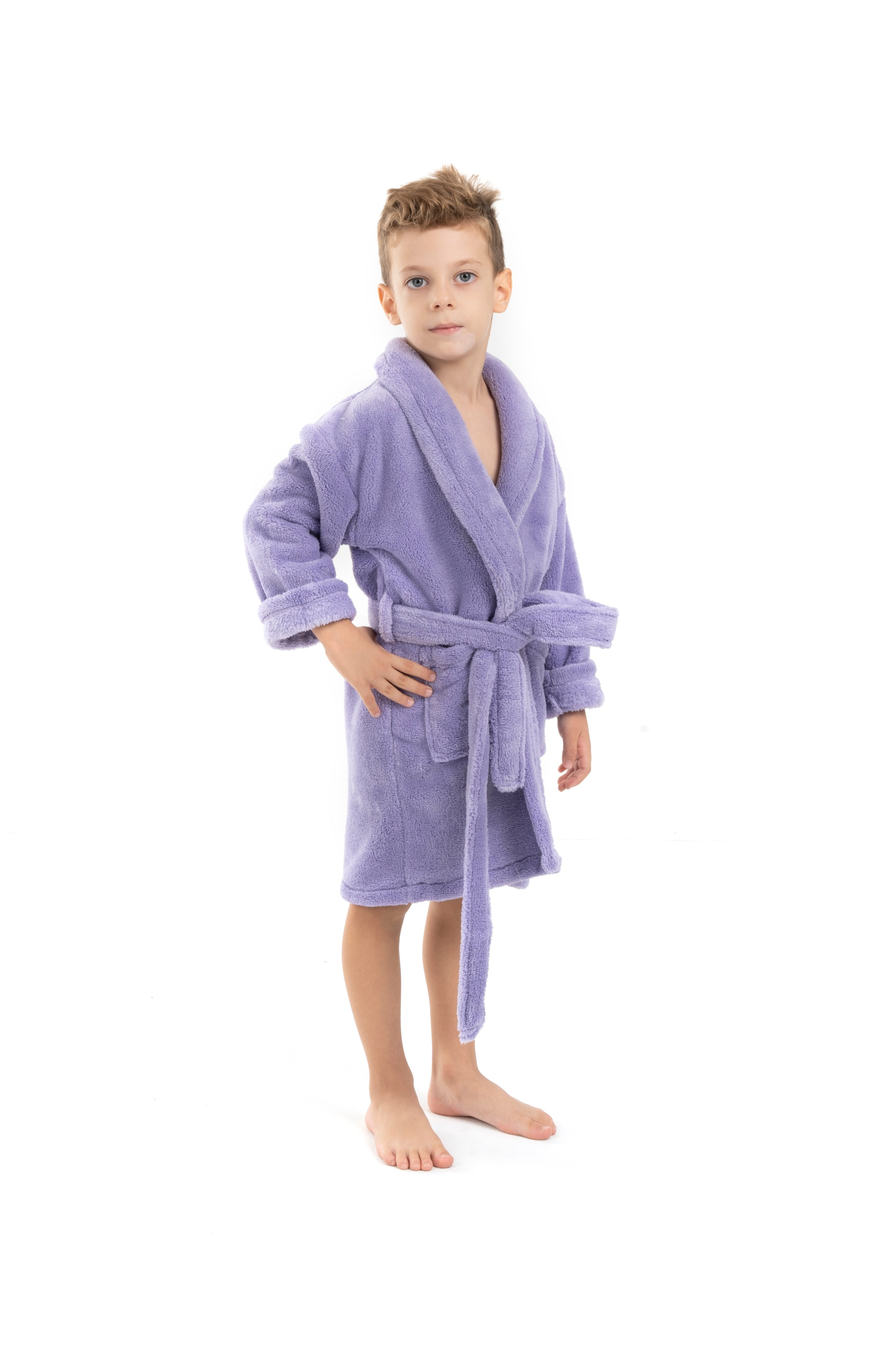 BC BARE COTTON Bare Cotton Kids Microfiber Fleece Shawl Robe - Boys ...