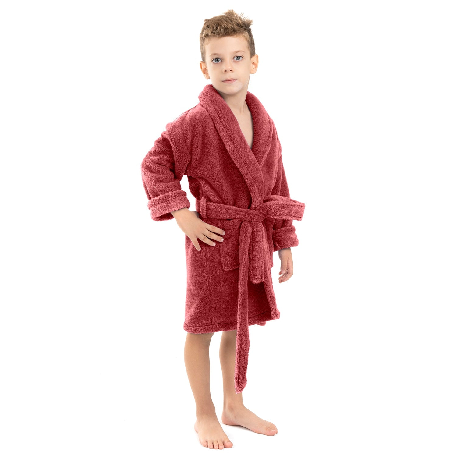 BC BARE COTTON Bare Cotton Kids Microfiber Fleece Shawl Robe - Boys ...