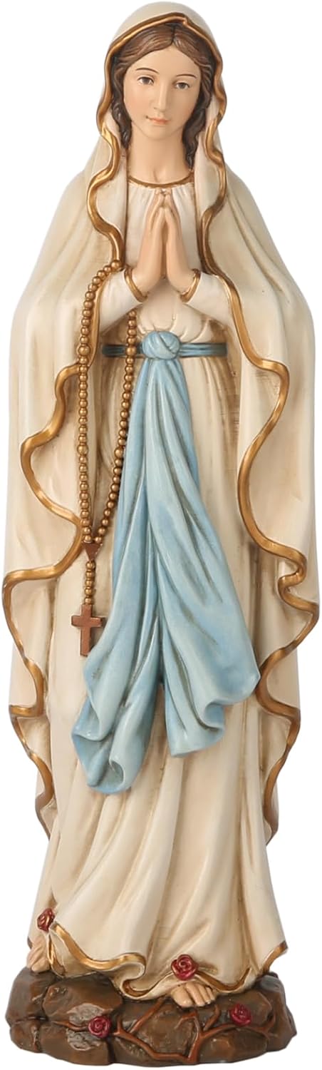 BC Catholic Our Lady of Lourdes Statue, Blessed Virgin Mary Mother ...