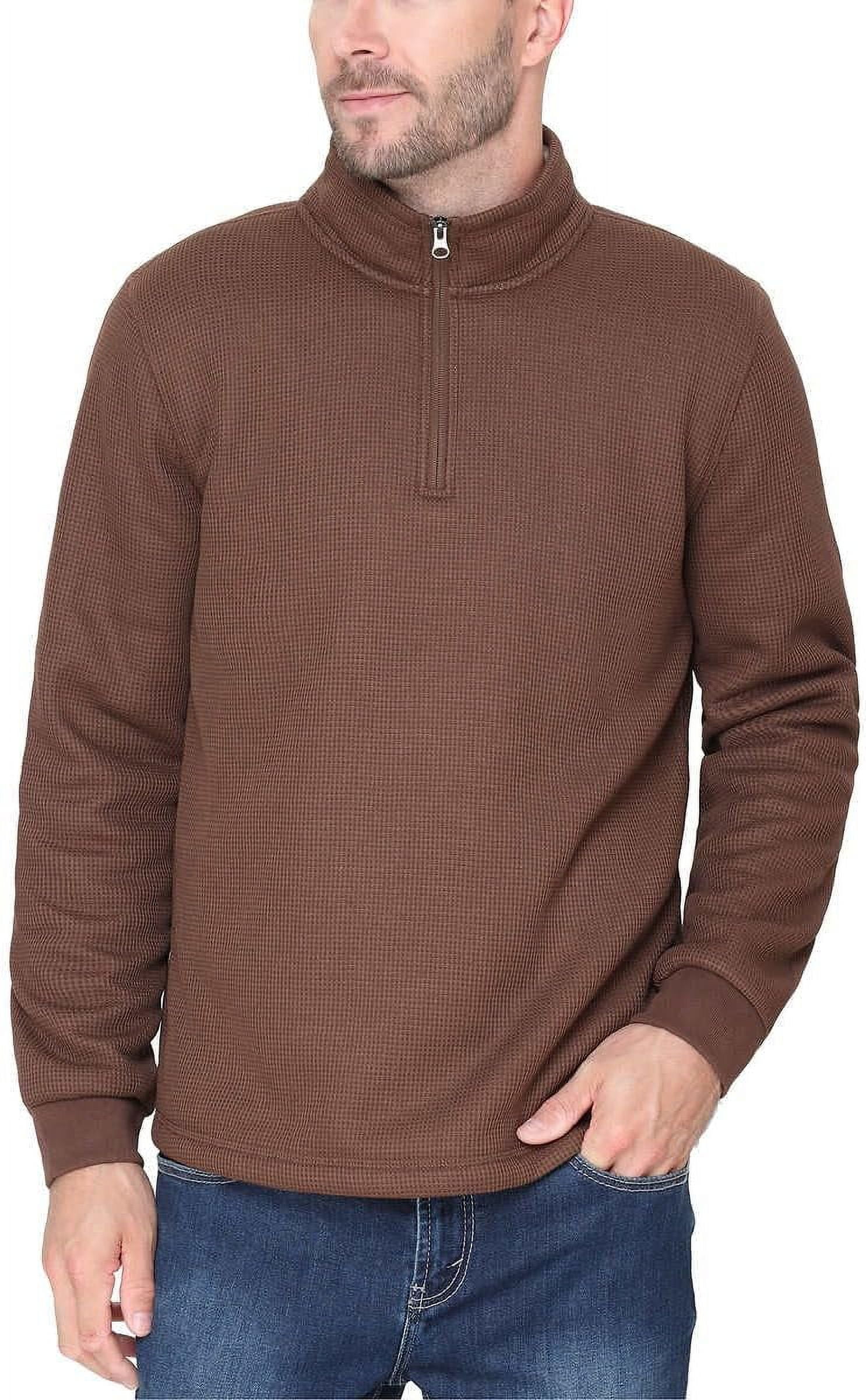 BC Clothing Men’s Bonded Fleece Lined Body Lined Quarter Zip Pullover ...