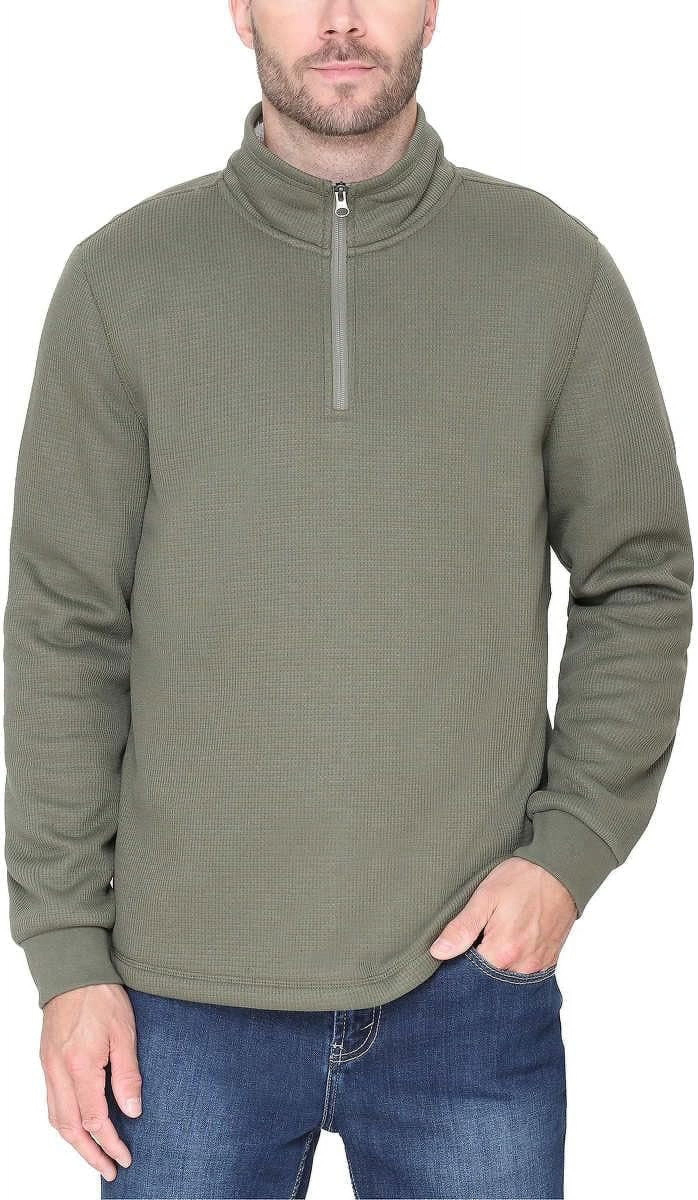 BC Clothing Men’s Bonded Fleece Lined Body Lined Quarter Zip Pullover ...