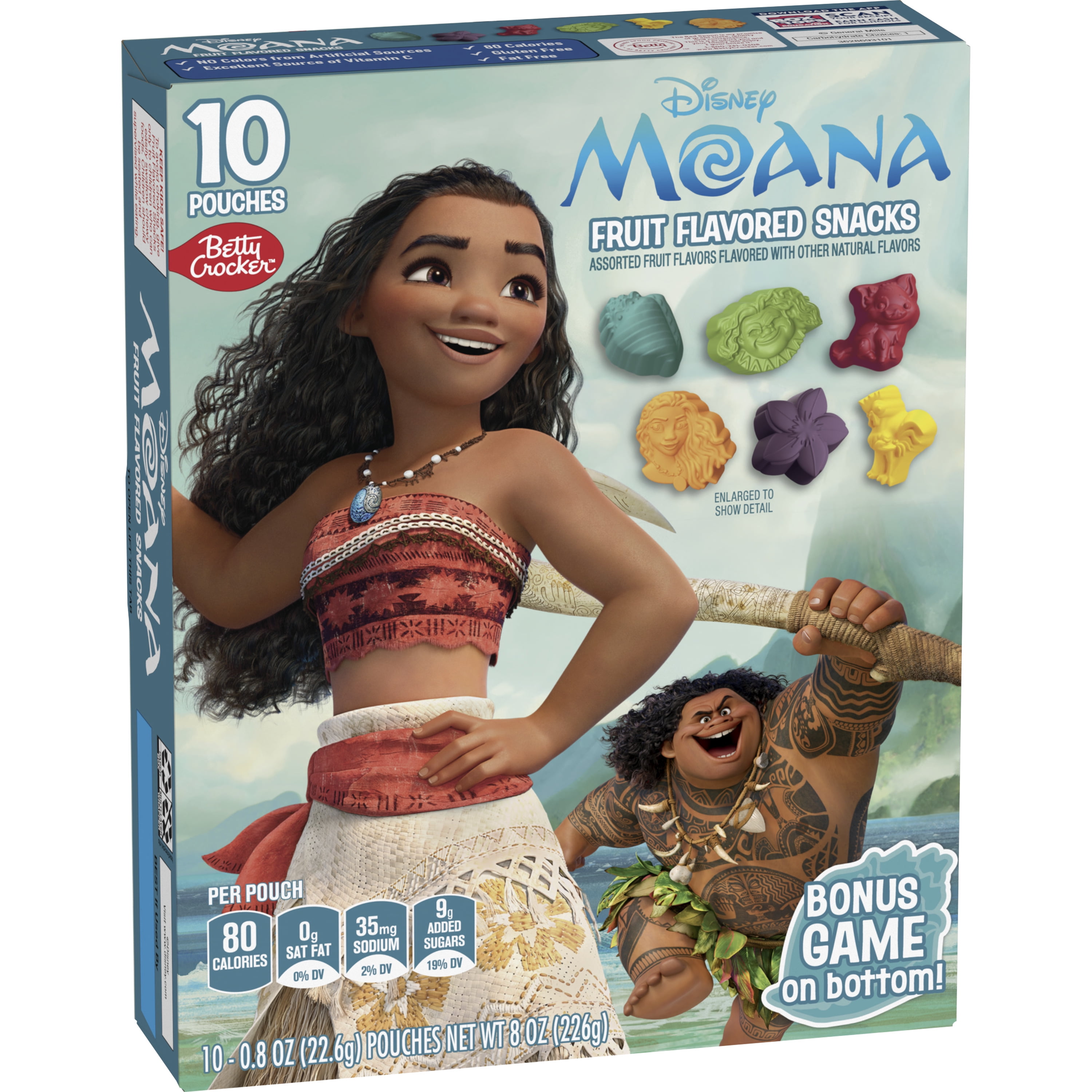 Betty Crocker Disney Moana Fruit Flavored Kids Snacks, Fat Free and ...
