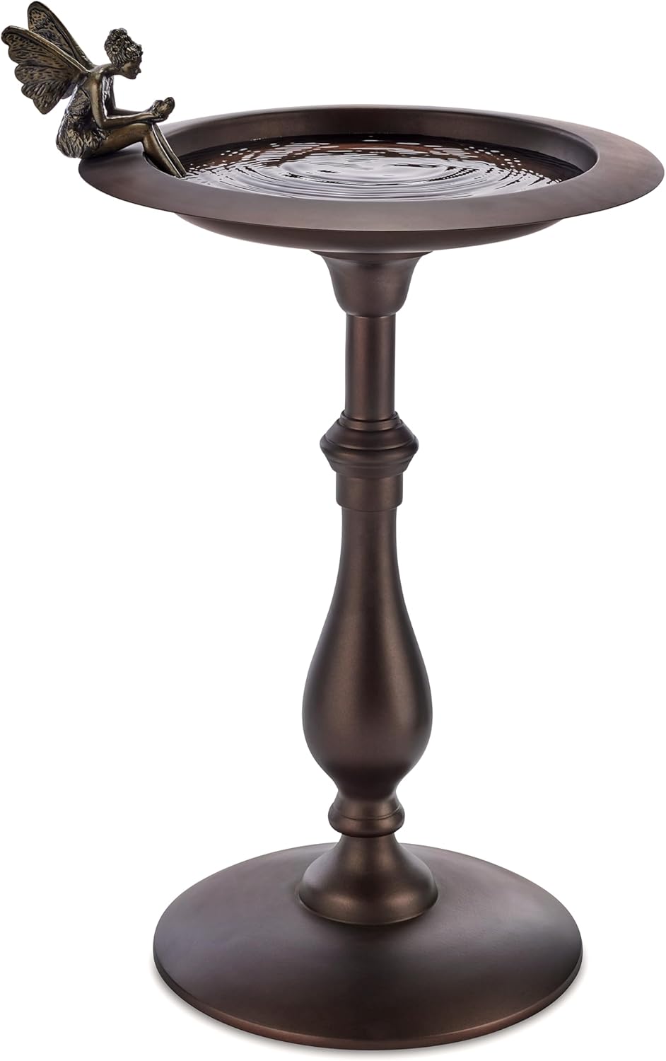 BCA-BRZ-2 Bronze Pedestal Statue Bird Bath - Fairy - Walmart.com
