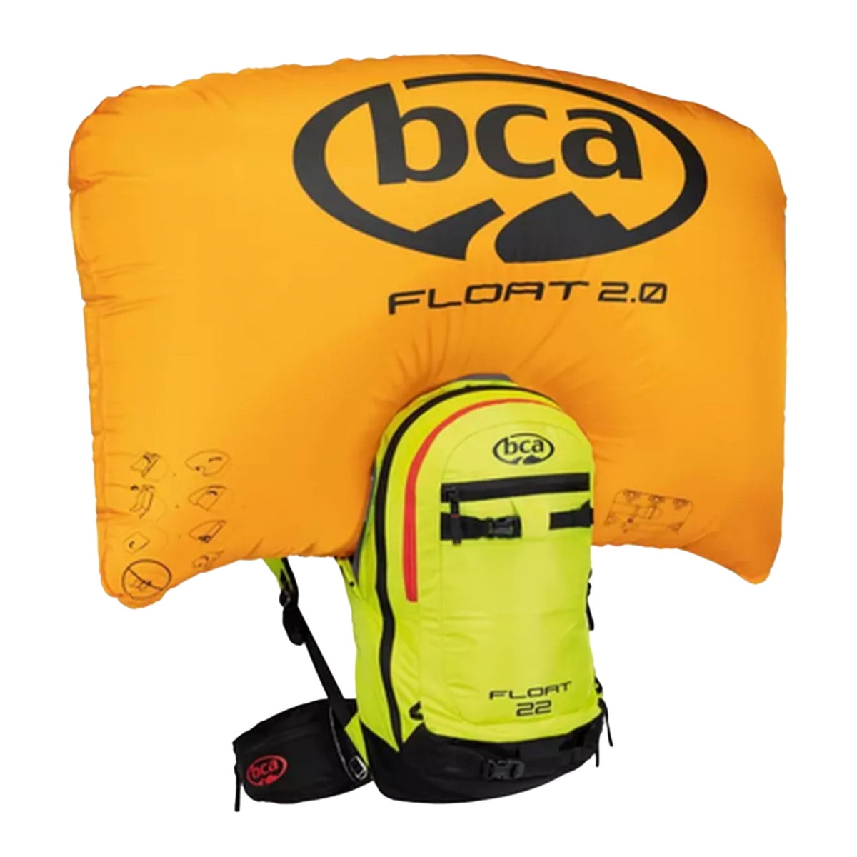 BCA Float 22 Avalanche Airbag 2.0 - Radioactive Lime - Walmart.com