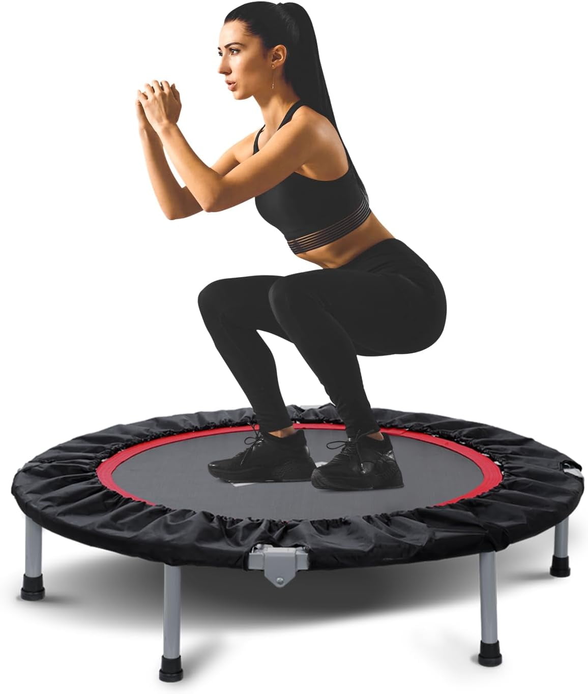 BCAN 38"/40''/48'' Foldable Mini Trampoline Fitness Trampoline with ...