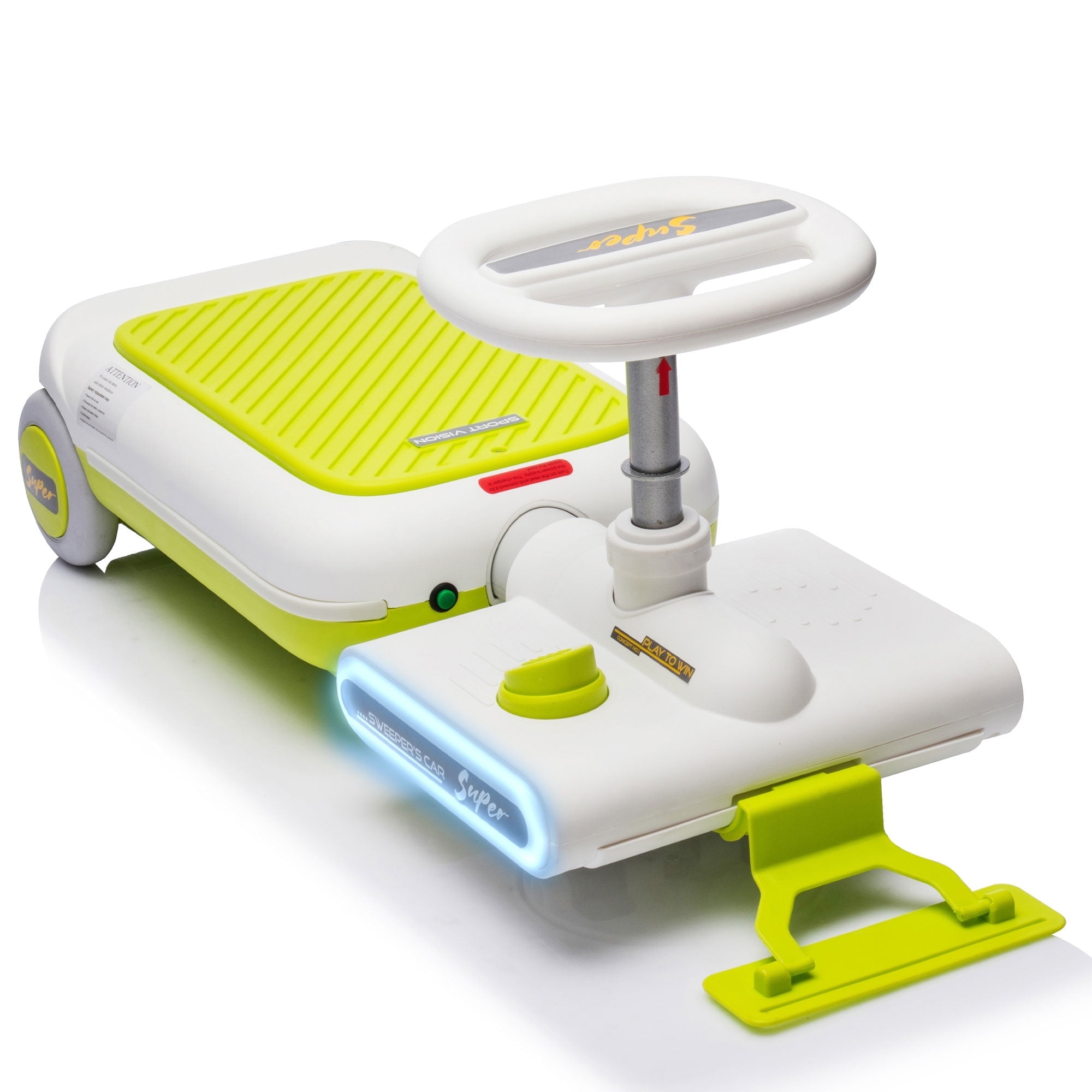 BCARORUR 12V Kids Electric Go Kart, 3 in 1 Go kart, Mop Cart for Kids ...