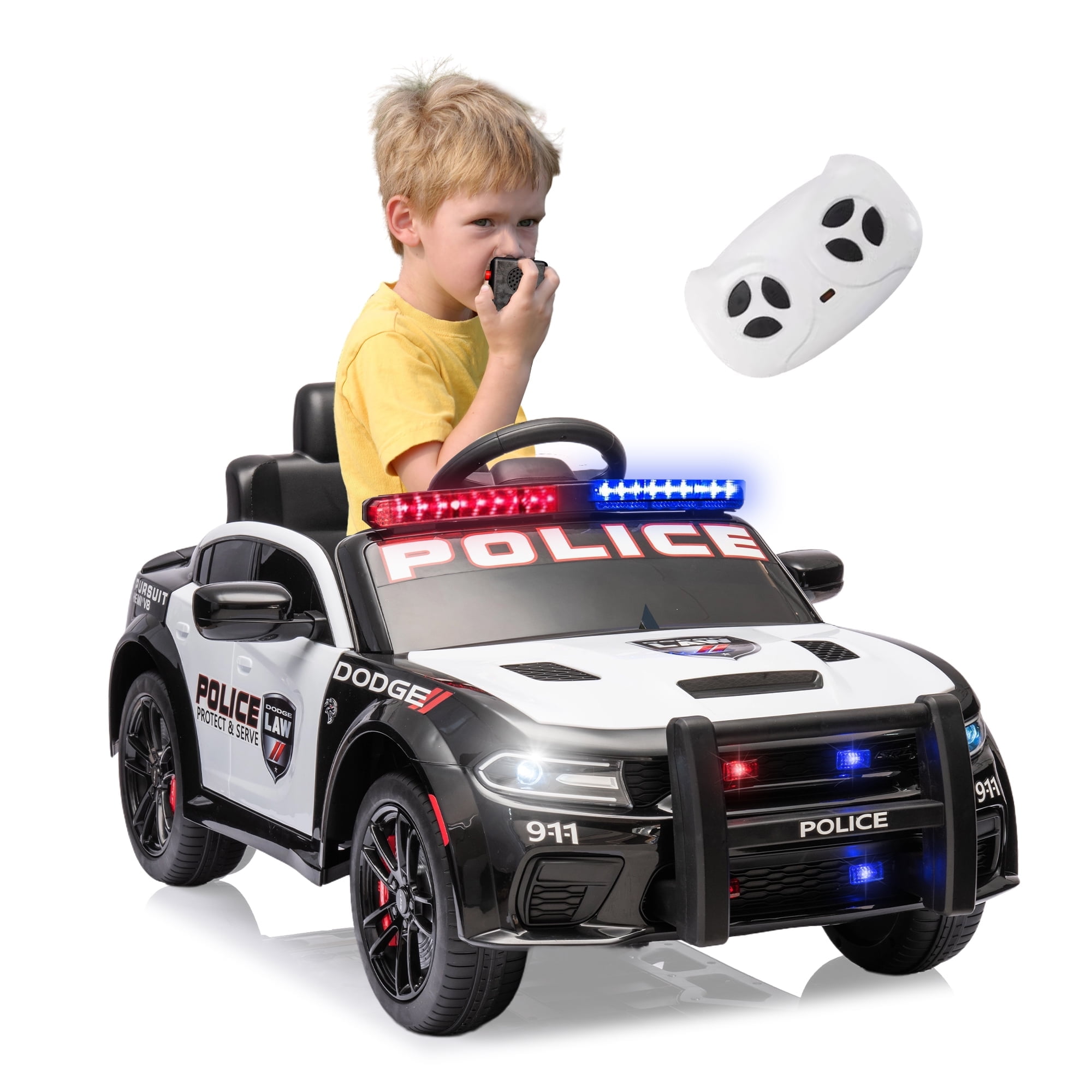 BCARORUR 12V Kids Ride on Car Licensed Dodge Charger Electric Car ...
