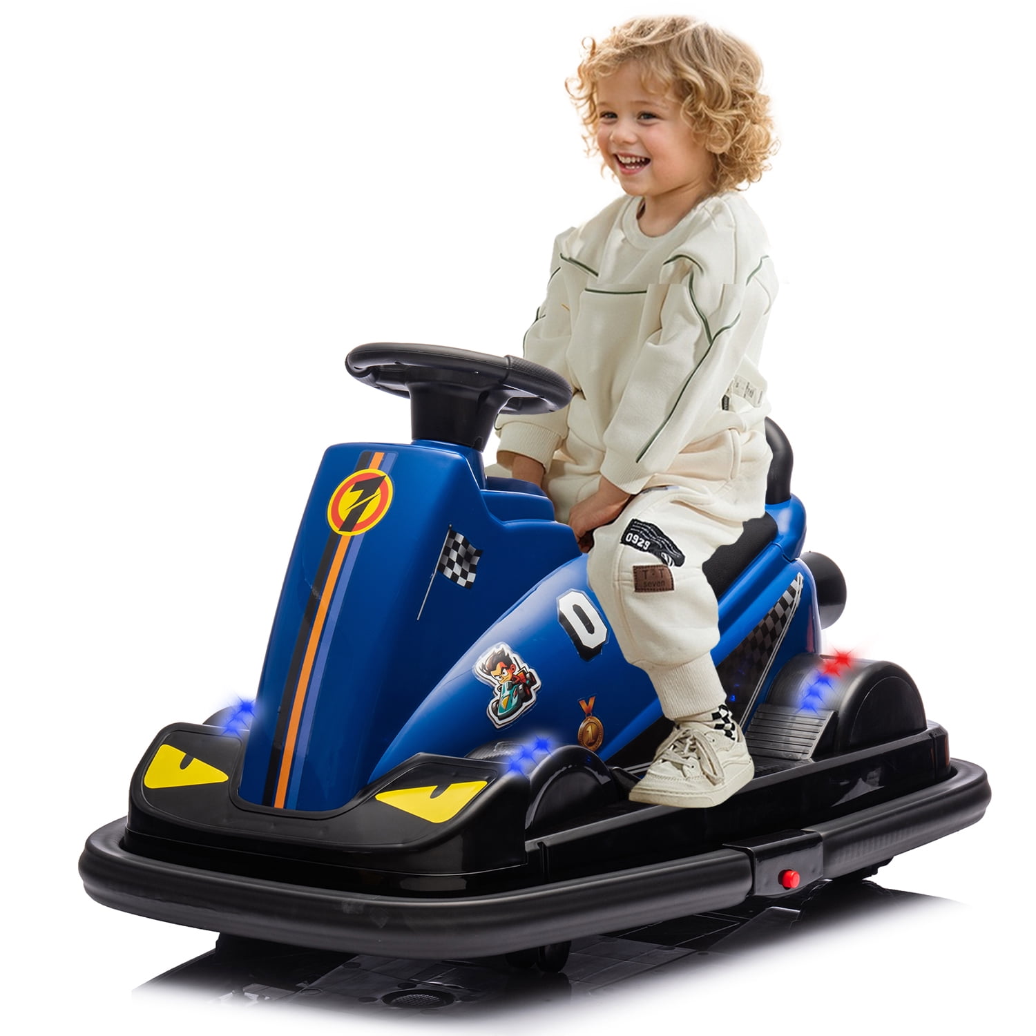 BCARORUR 12V Kids Ride On Motor Bumper Car, Baby Bumping Toy Gifts W ...