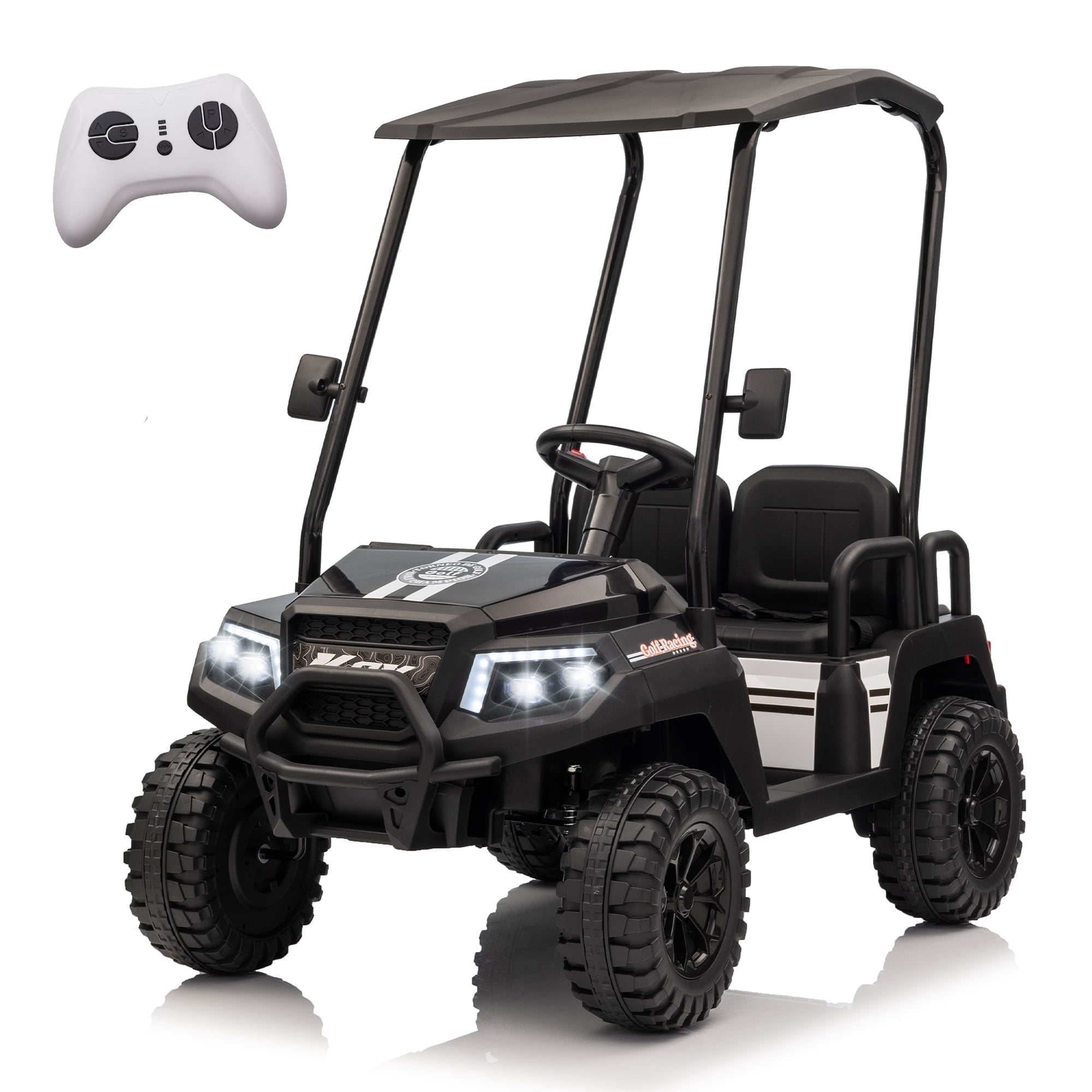 Xuanlur 24V 7AH Kids Golf Cart, 4 Seats, Ride on Toys w/Remote Control ...