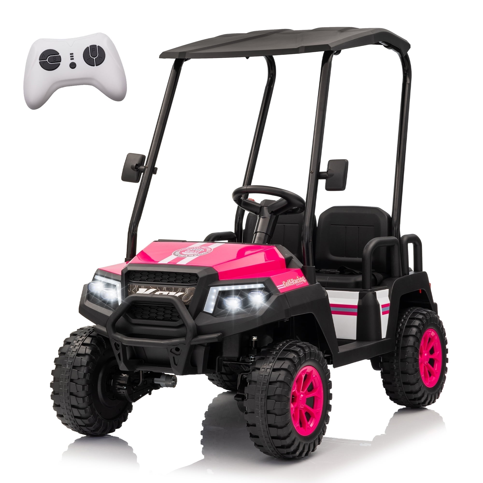 Xuanlur 24V 7AH Kids Golf Cart, 4 Seats, Ride on Toys w/Remote Control ...