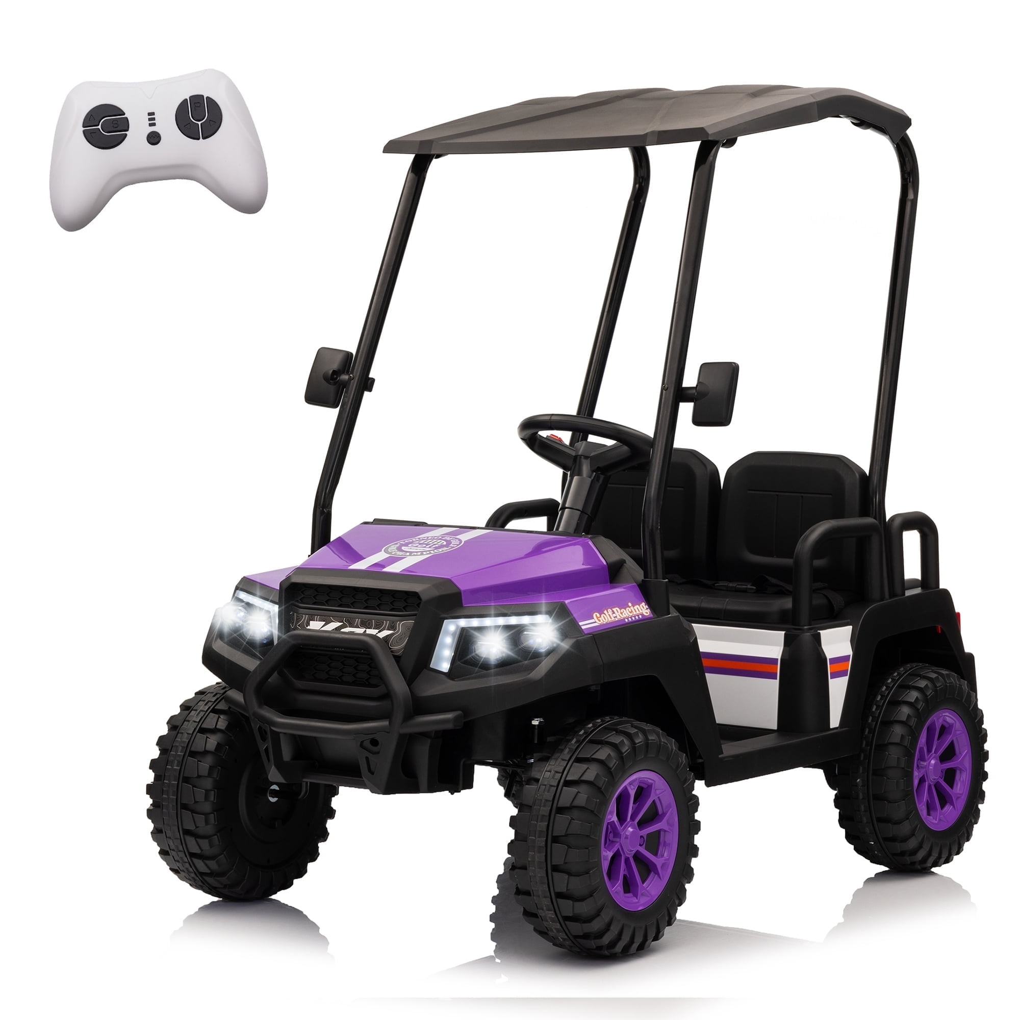 Xuanlur 24V 7AH 4-Seater Kids Electric Golf Cart, Ride on Toys w/Remote ...