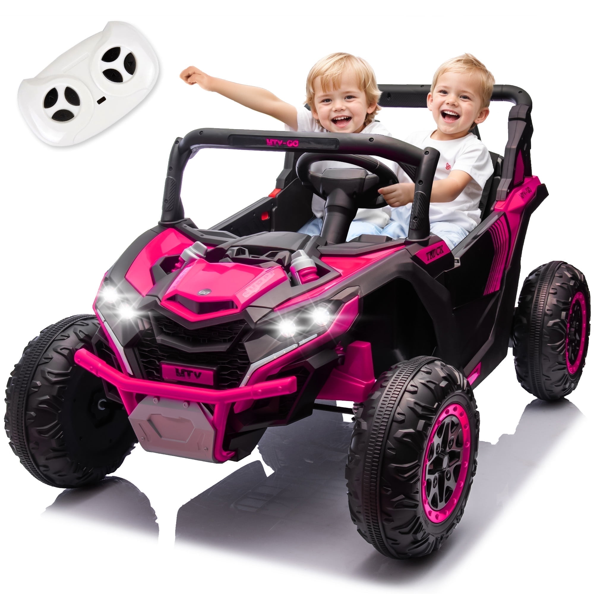 BCARORUR 24V 7AH 2-Seater Powered Ride-On Toy with Remote, Bluetooth ...