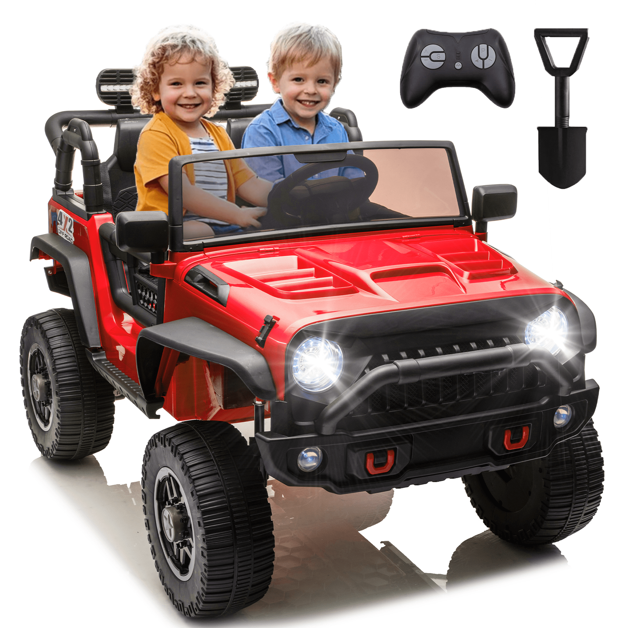 BCARORUR Kids Ride on Toys 24 Volt with Remote Control, 20.28" Wide ...