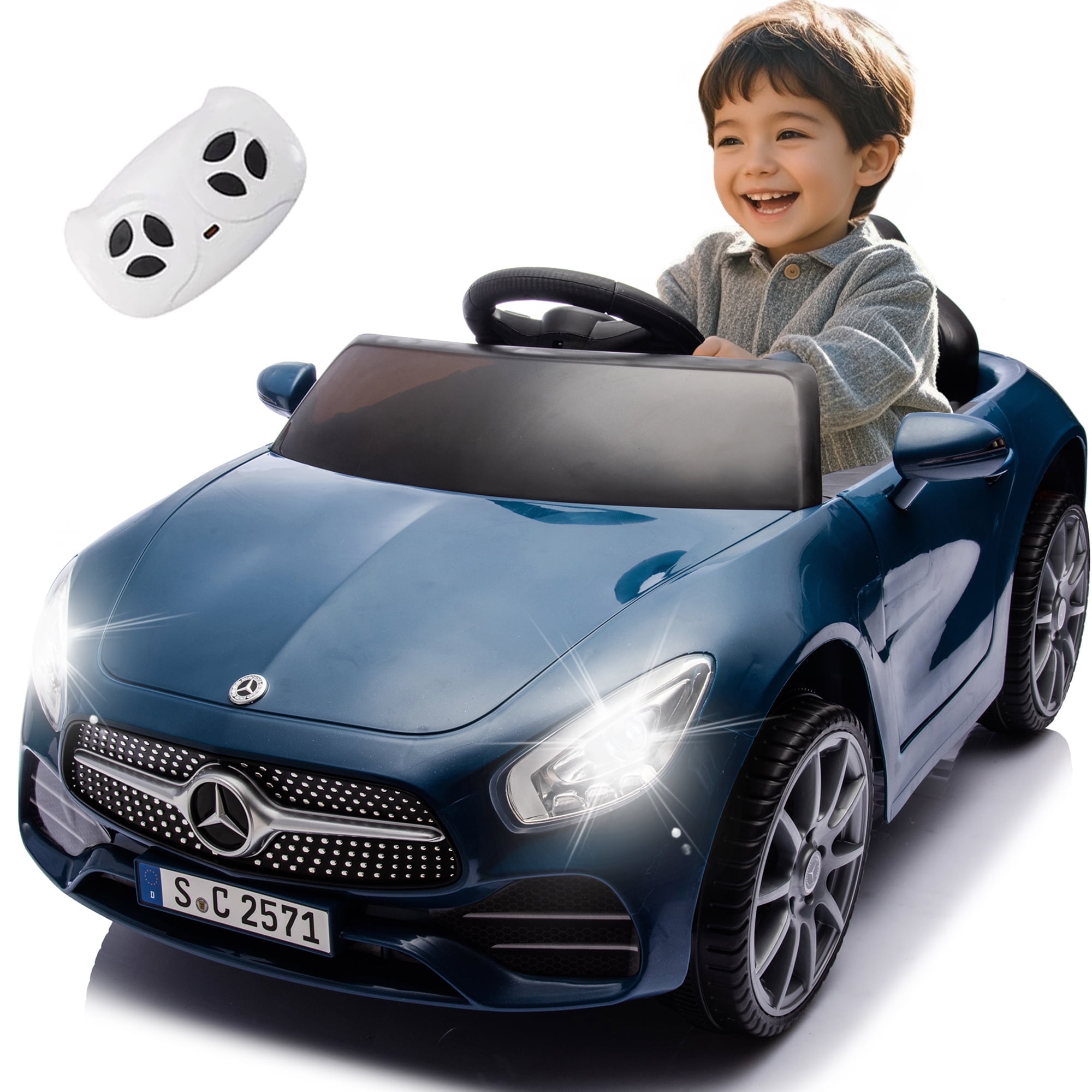 BCARORUR Licensed Benz CLS 350 12V Electric Ride on Toys with Bluetooth ...