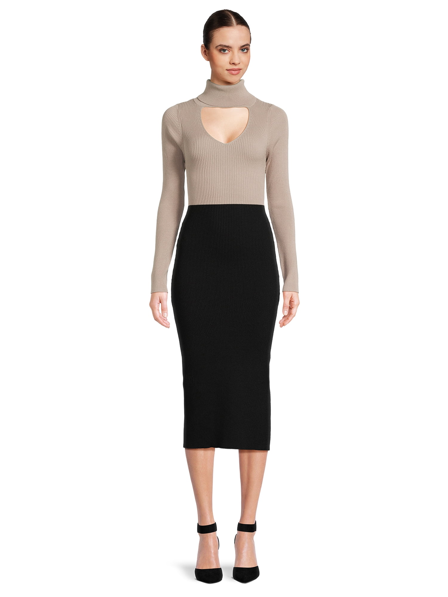 BCBG Paris Women’s Bodycon Sweater Dress with Cut Out, Sizes XS – XXL ...