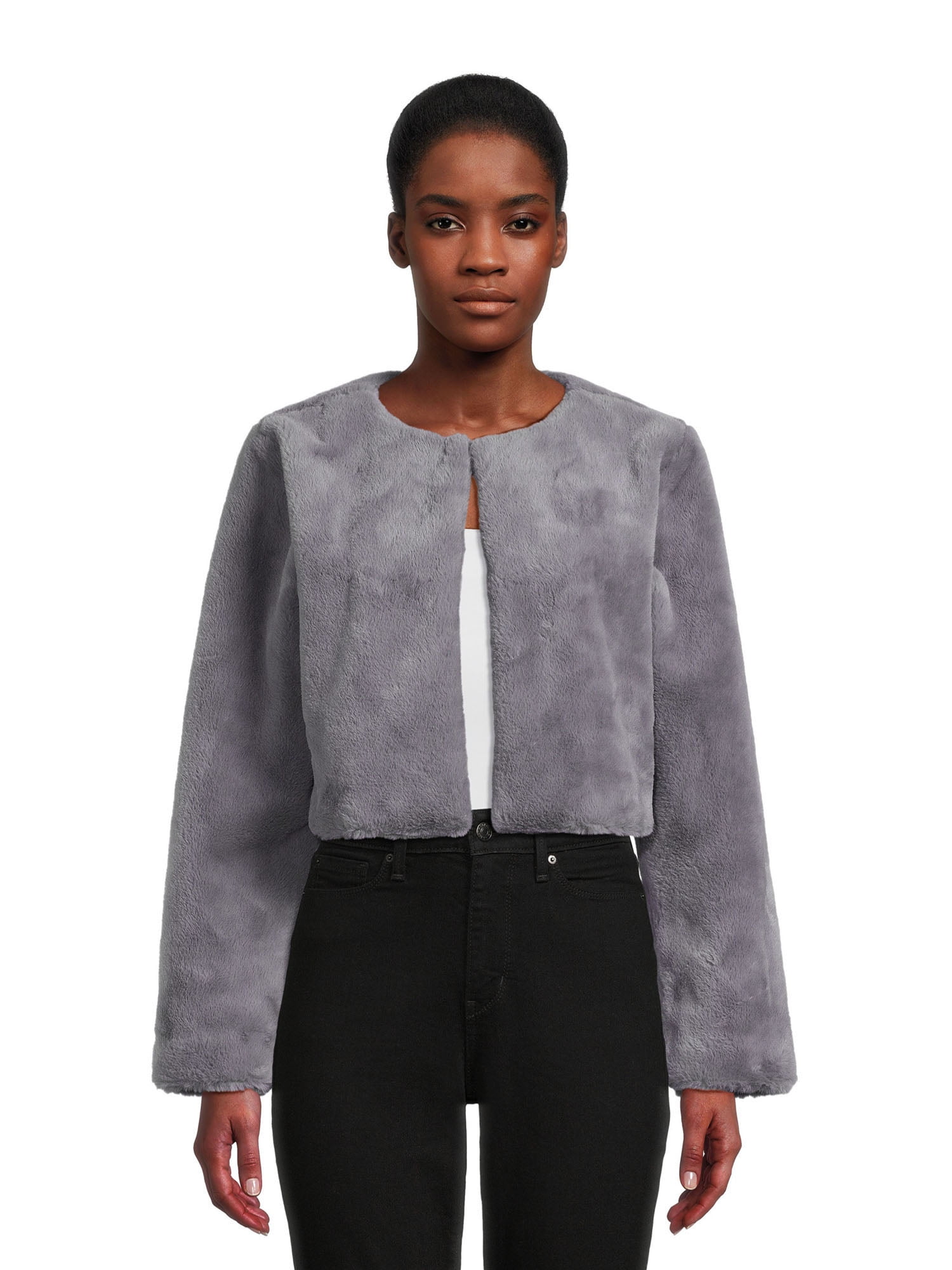 BCBG Paris Women's Faux Fur Shrug - Walmart.com