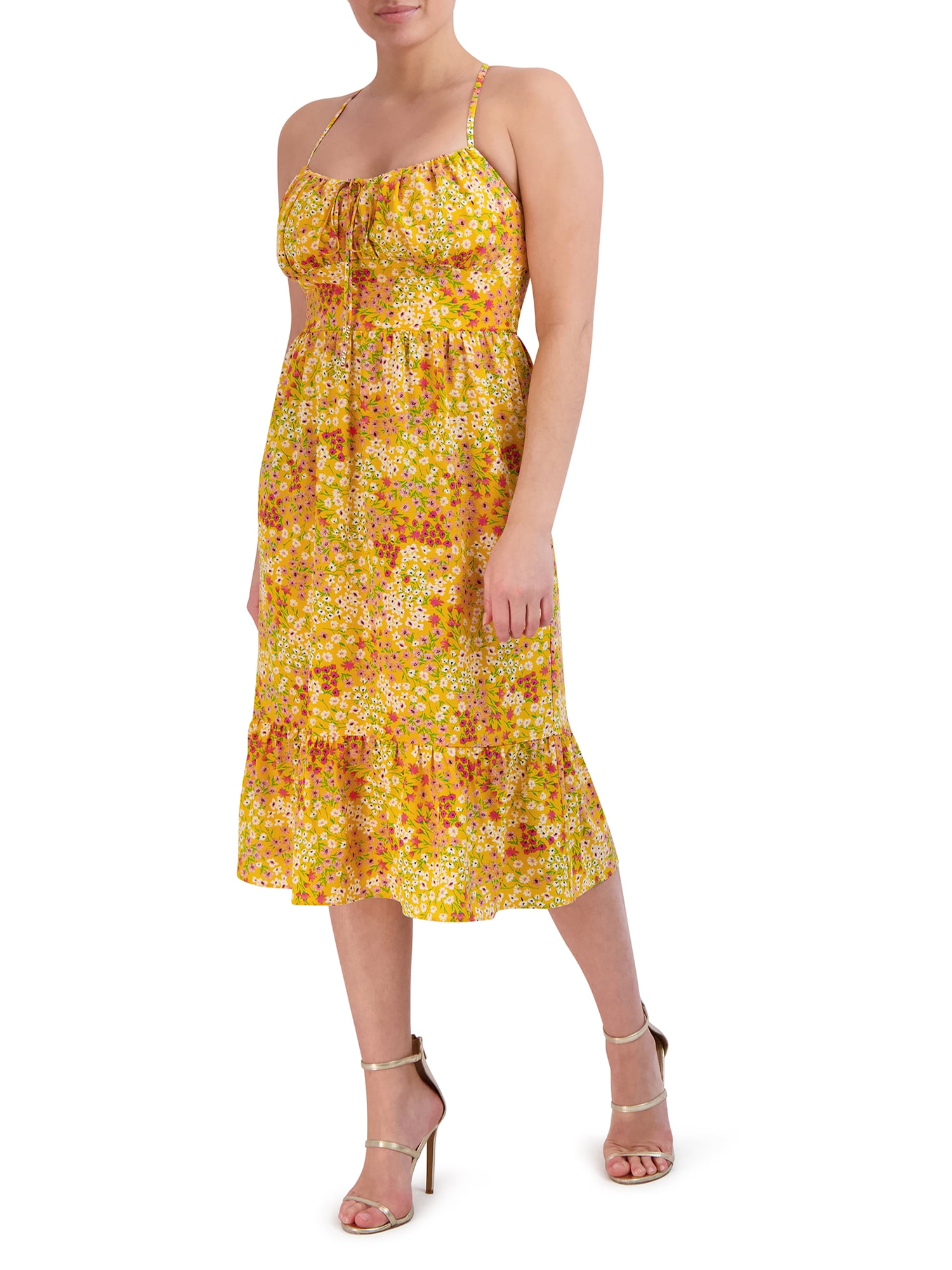 BCBG Paris Women's Pebble Crepe Midi Dress - Walmart.com