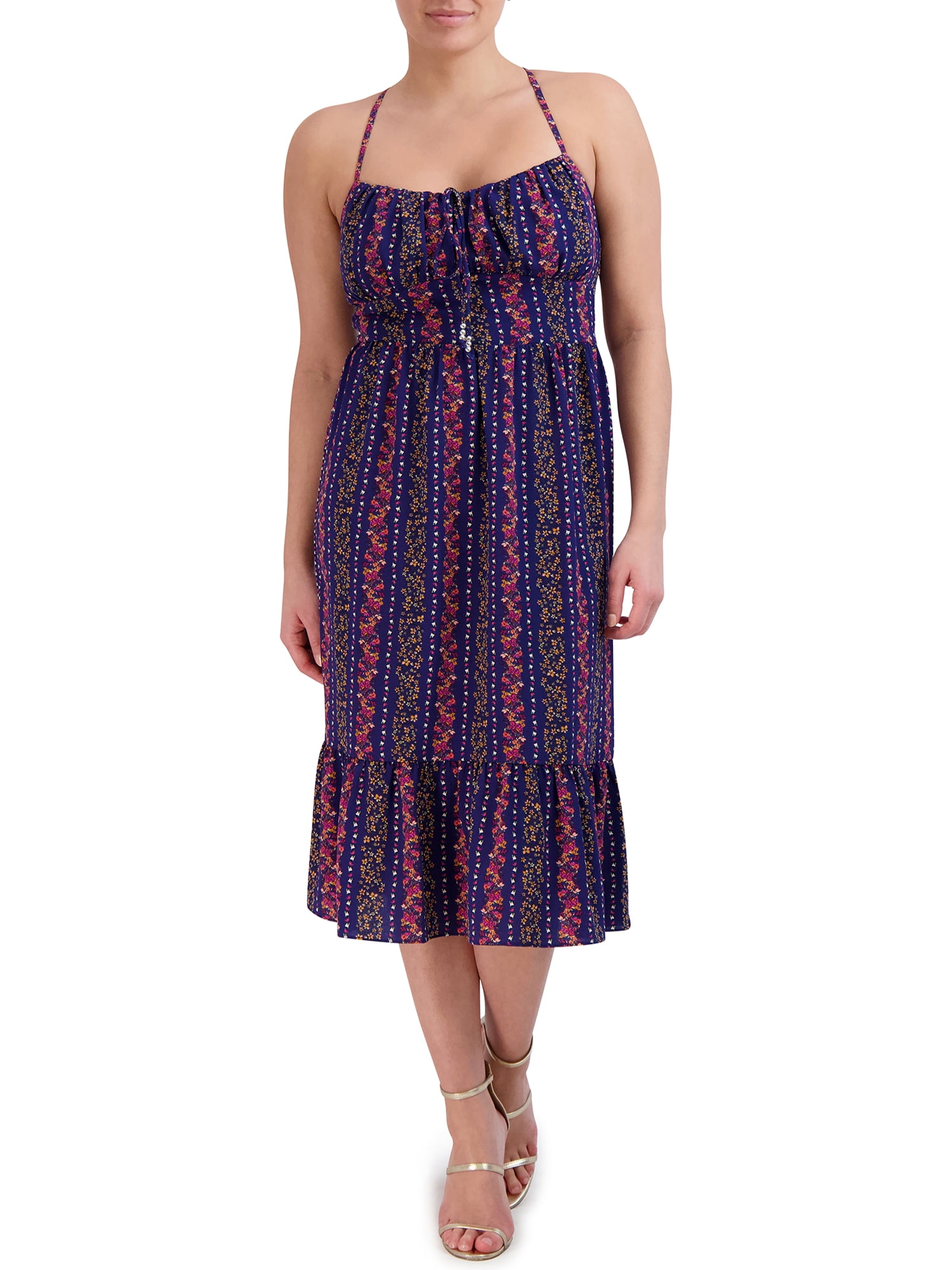 BCBG Paris Women's Pebble Crepe Midi Dress - Walmart.com