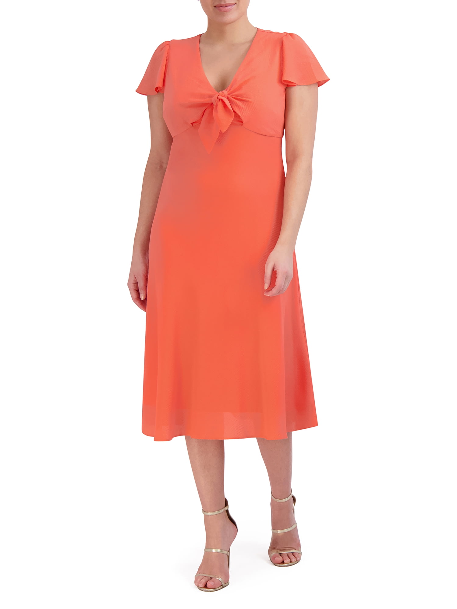 BCBG Paris Women's Tie Front Dress - Walmart.com