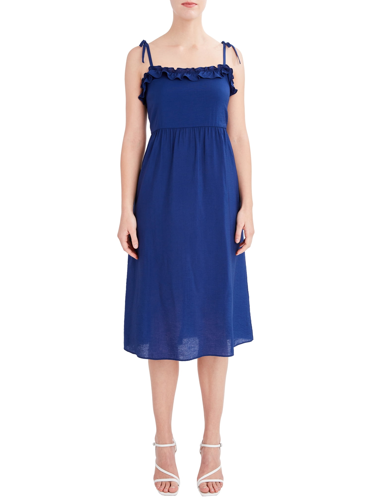 BCBG Paris Women's Tie Shoulder Midi Dress - Walmart.com