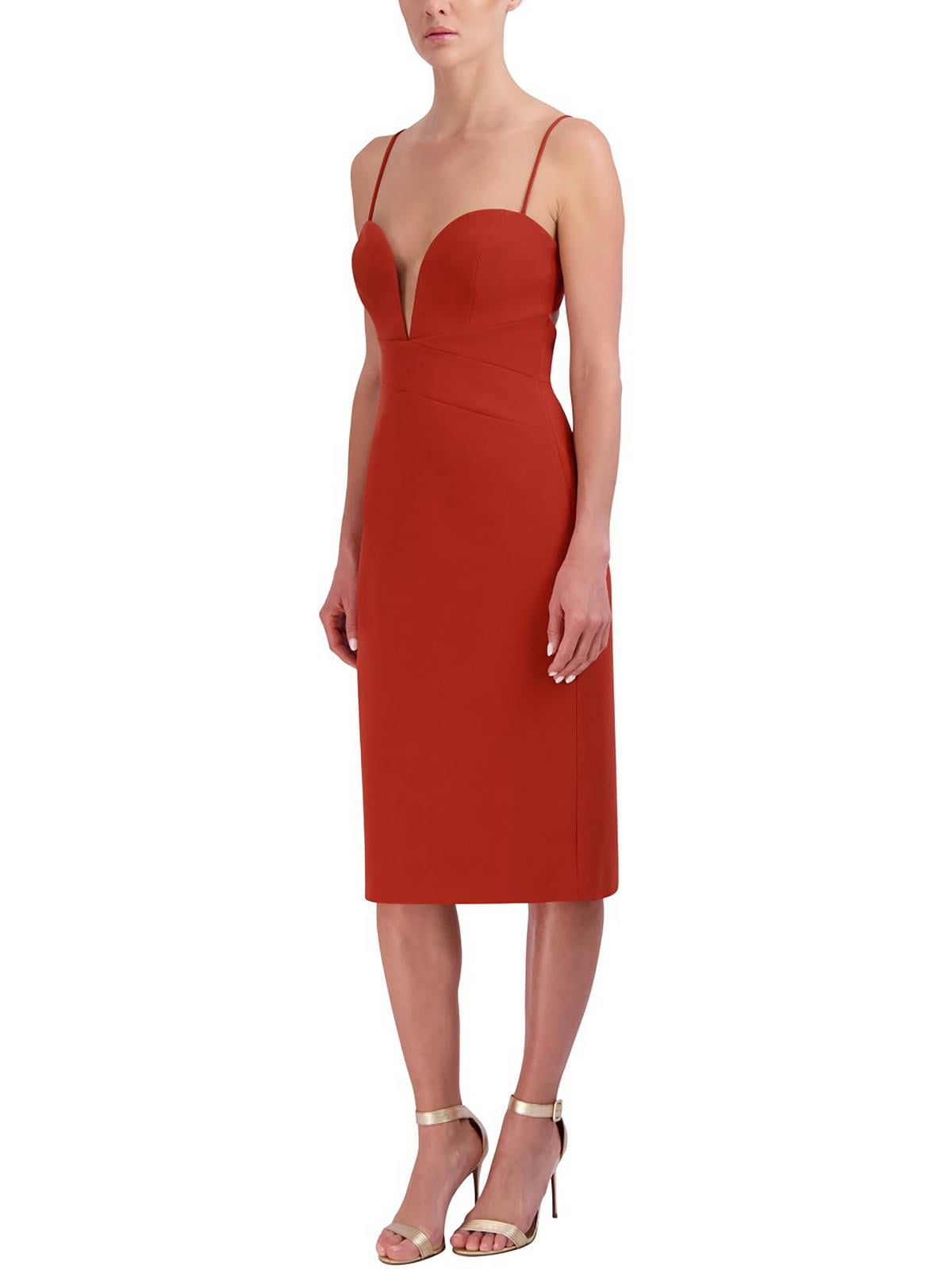 BCBGMAXAZRIA Womens Open Back Midi Cocktail And Party Dress - Walmart.com