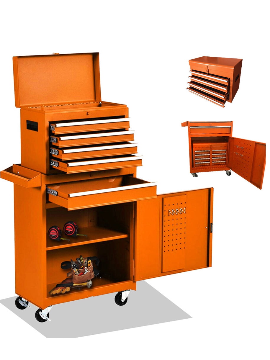 BCBYou 5-Drawer Rolling Tool Chest Tool Box, Lockable Drawer Organizer ...