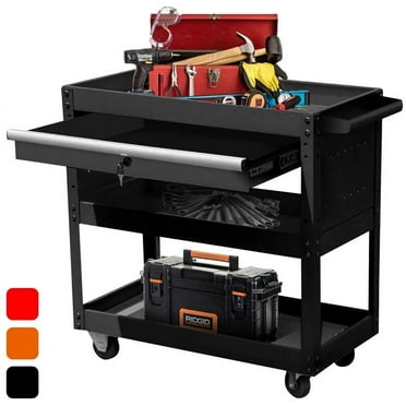 Odaof 4-Wheel Rolling Tool Cart & Tool Chest, Big Storage with Ball ...