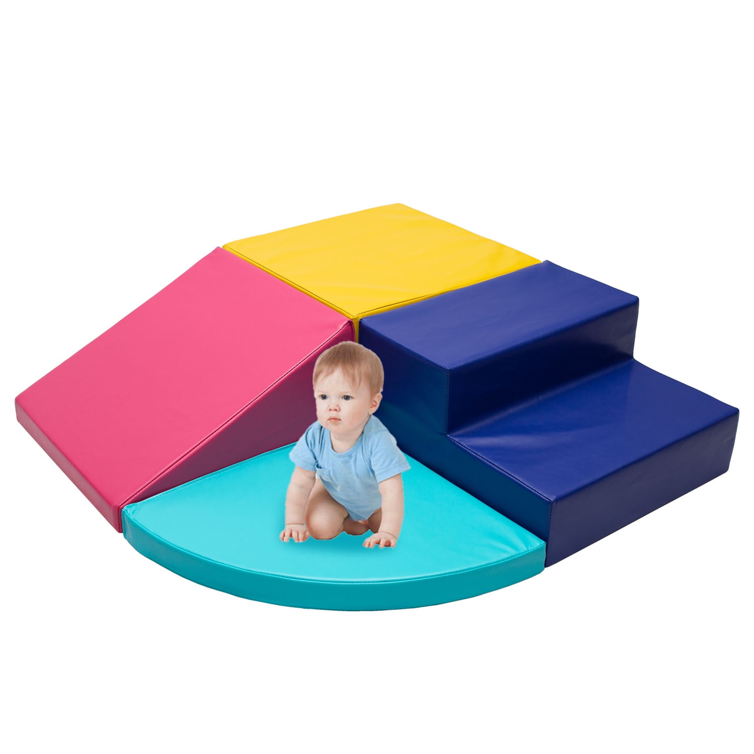 BCBYou Kids SoftScape Crawl and Climb Foam Play Set, Colorful Fun Foam ...