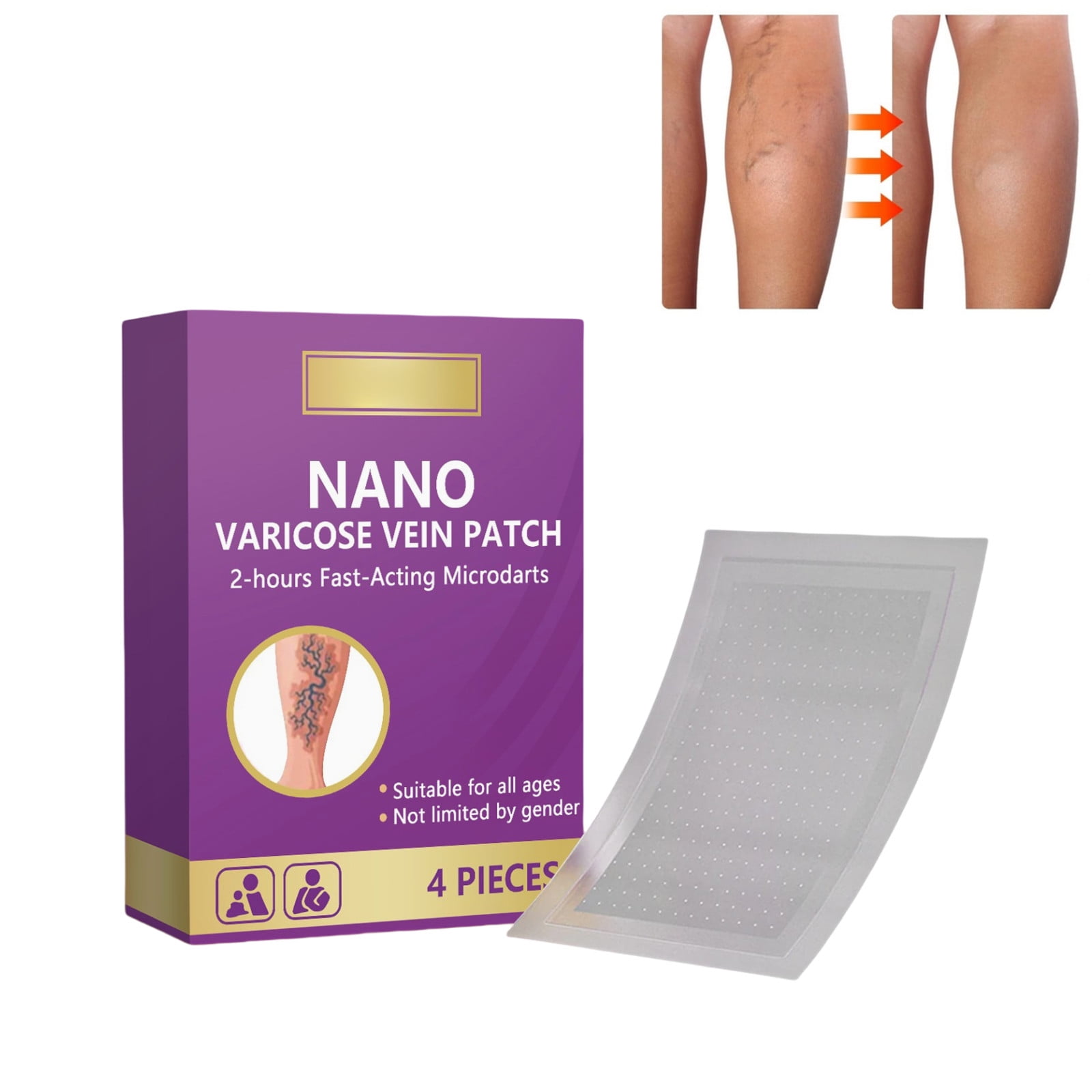 BCGPSHOP Nano Varicose Veins Plaster,Eliminate Varicose Veins,Strengthen Capillary Health and ...