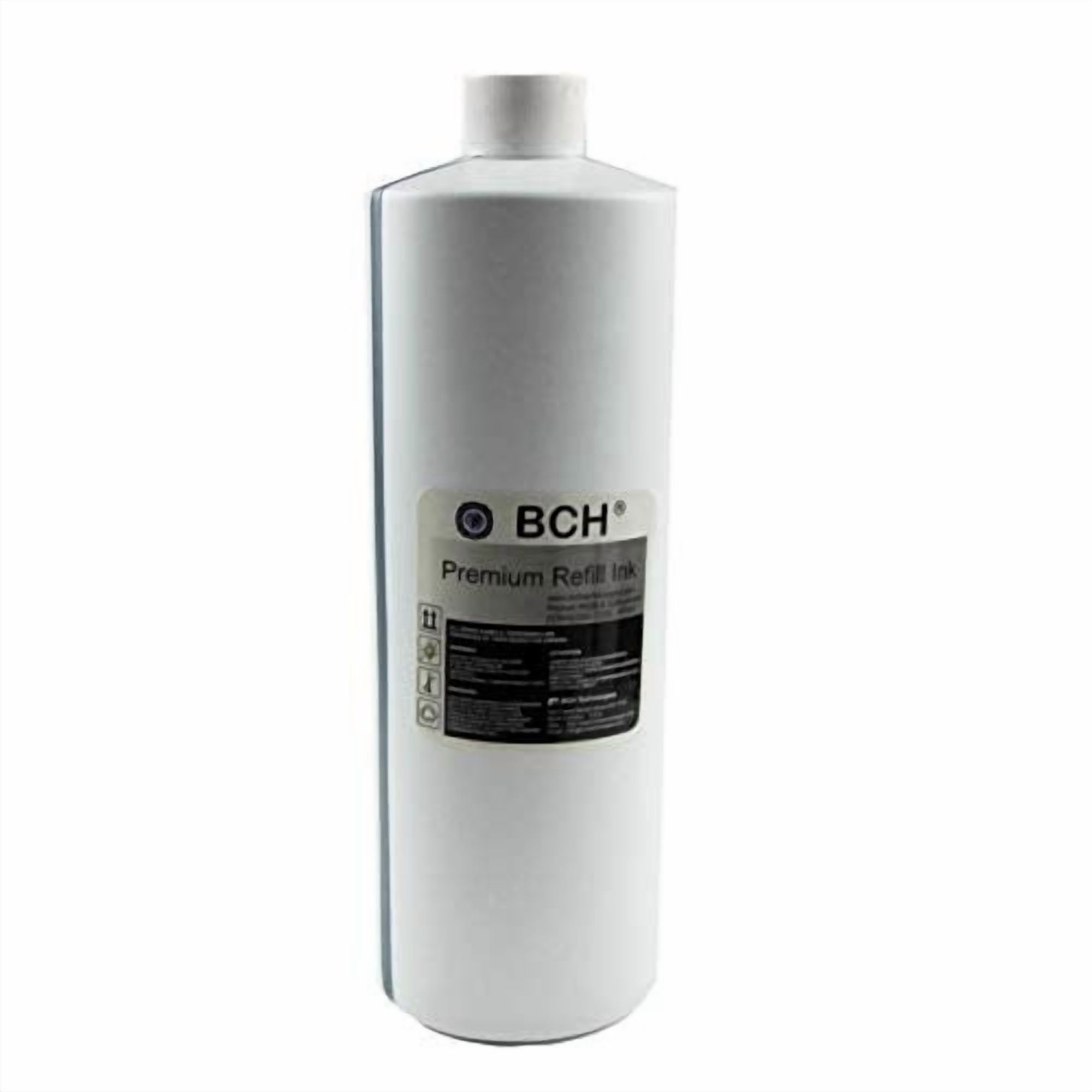 BCH Bulk 1 Liter (1000 ml) Premium Black Dye Ink for All Inkjet Printer ...